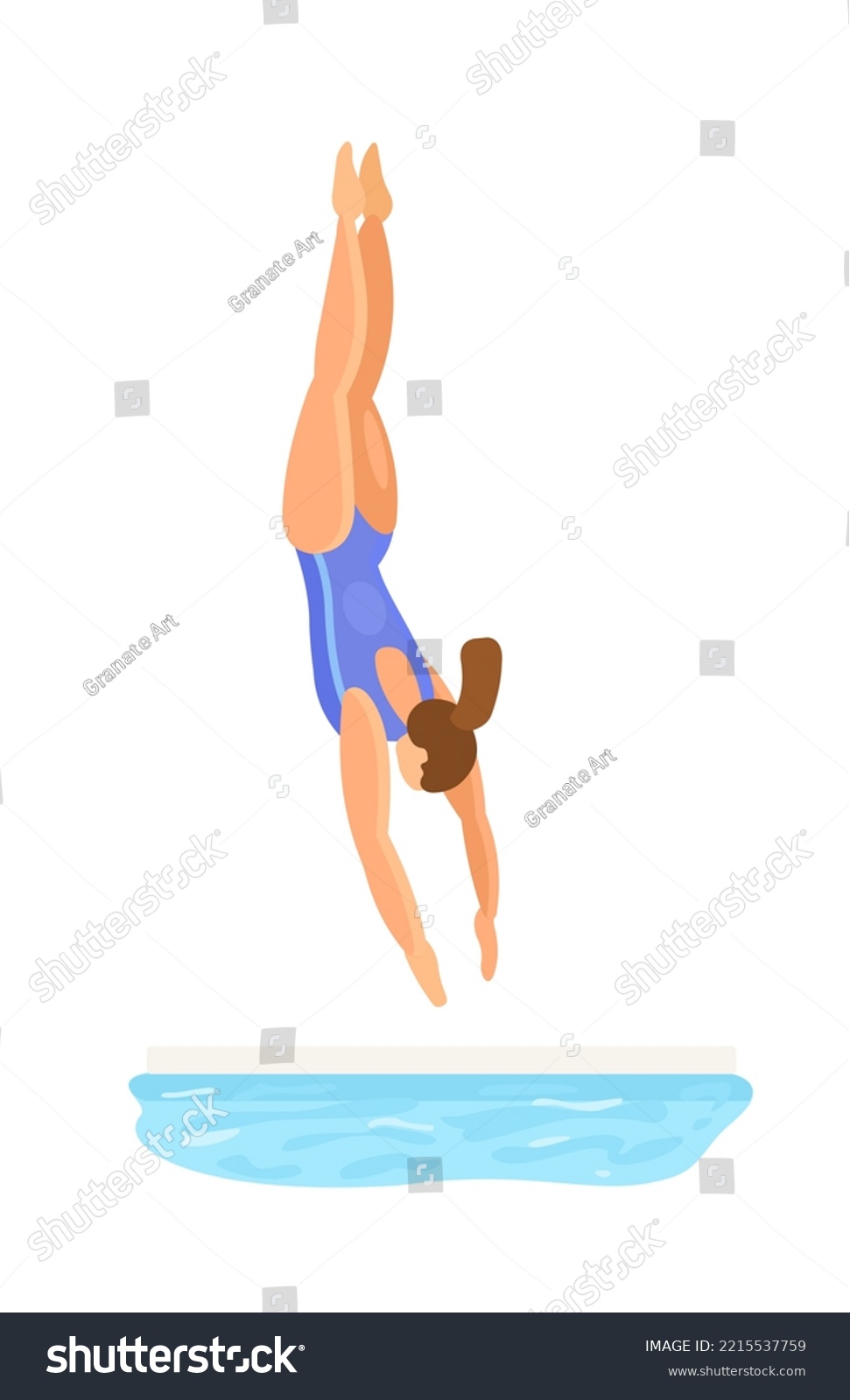 Springboard Diving Clipart