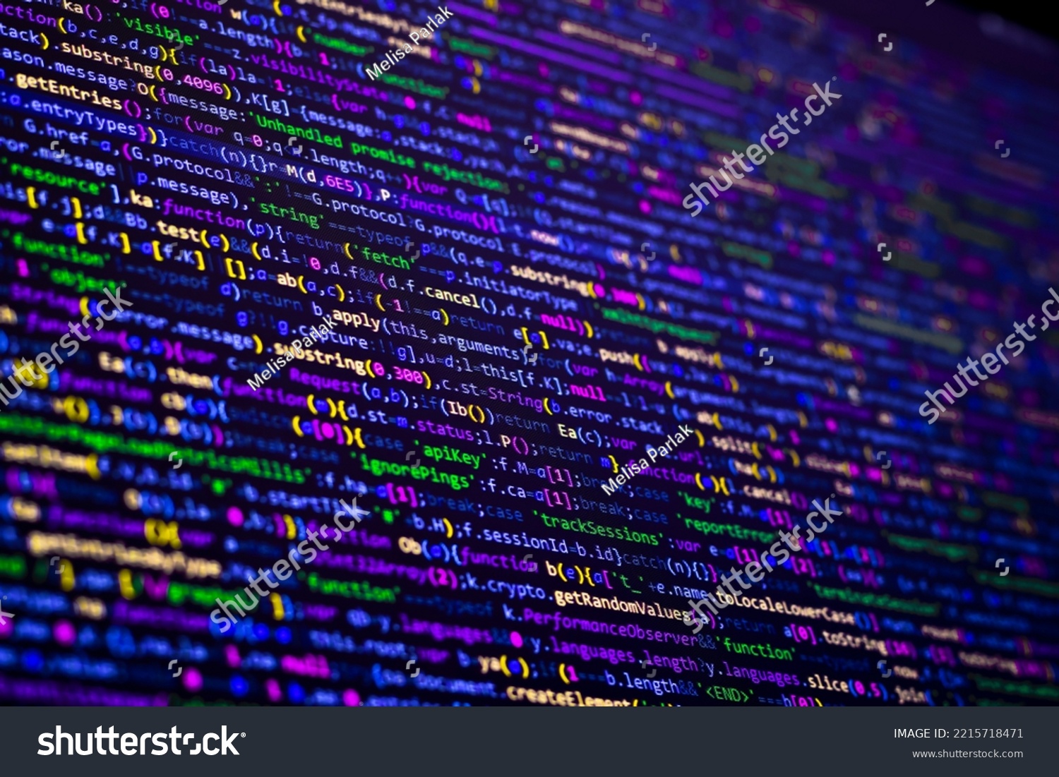 Javascript Code Background Color Coding On Stock Photo 2215718471 ...