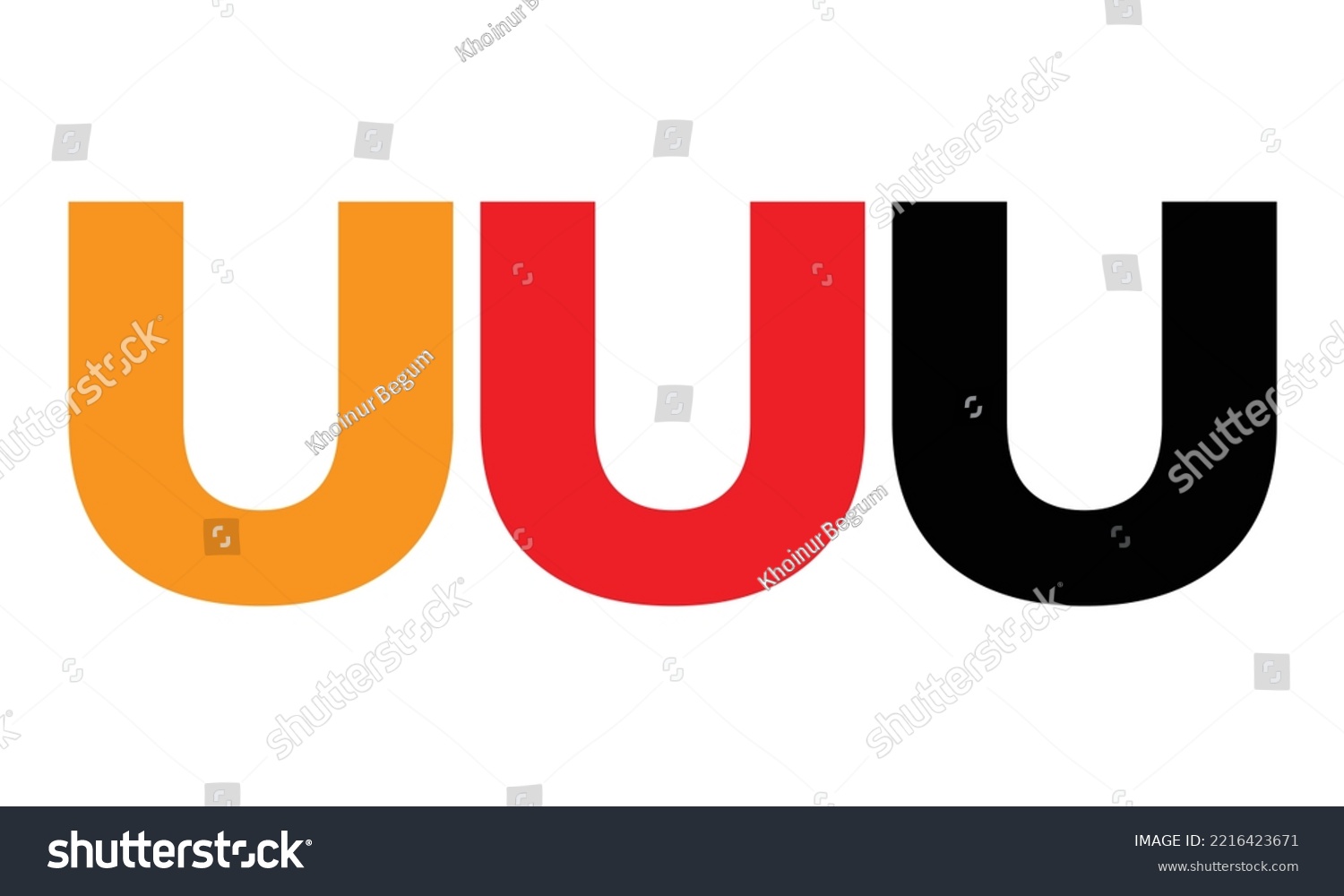 Uuu Threeletter Initial Logo Design Vector Stock Vector (Royalty Free) 2216423671 | Shutterstock