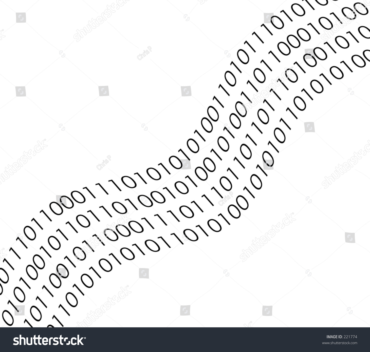 Curved Stream Binary Numbers Stock Photo 221774 | Shutterstock