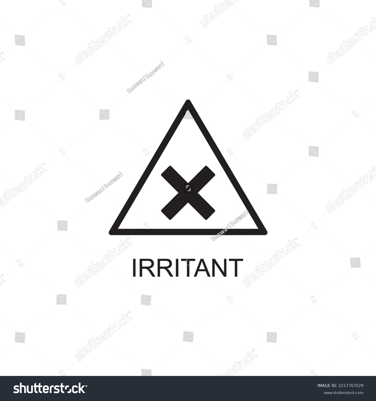 Irritant Icon Warning Icon Vector Stock Vector (Royalty Free) 2217767029 | Shutterstock