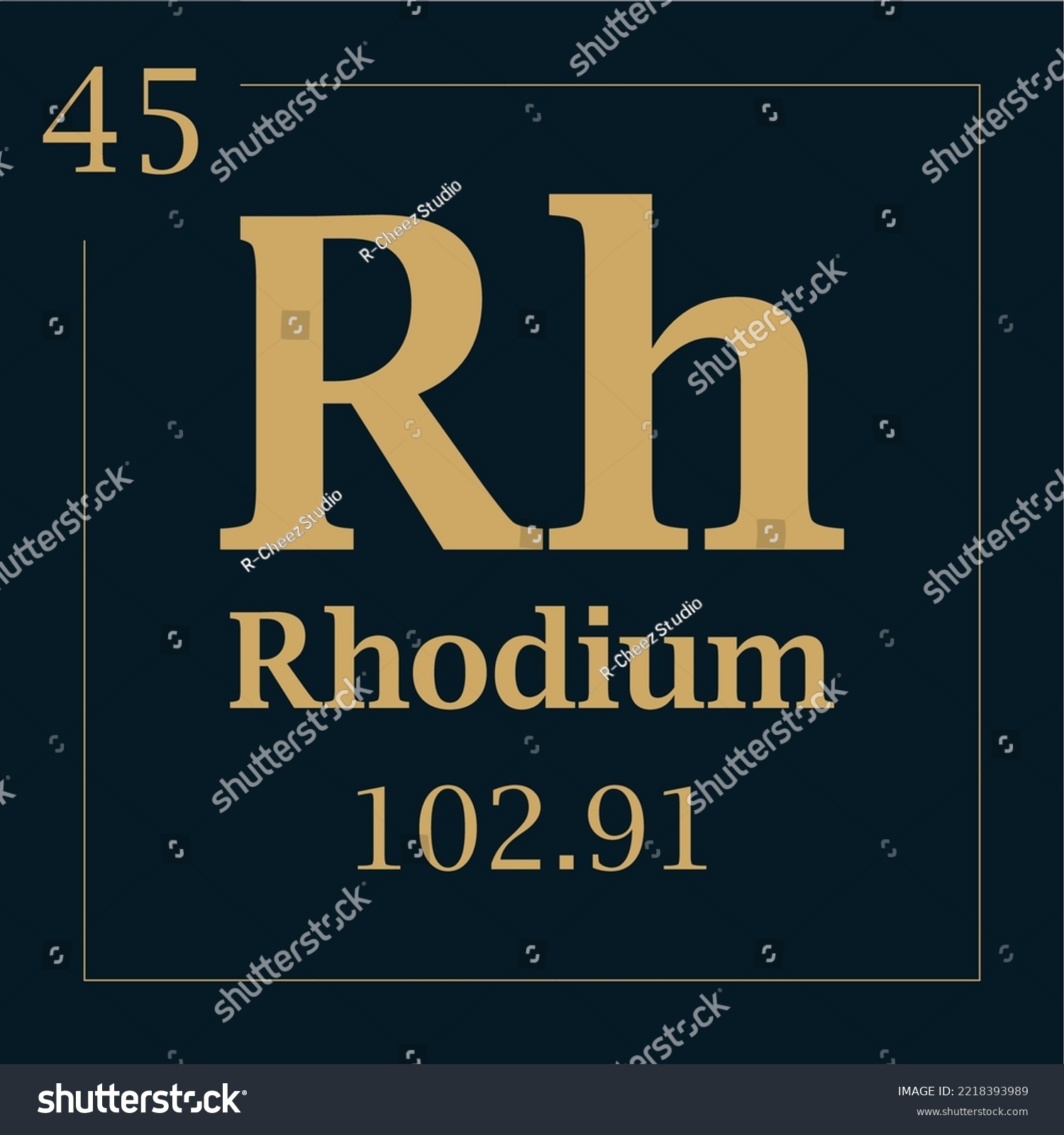 Symbol Element Rhodium Atomic Mass Number Stock Vector Royalty Free 2218393989 Shutterstock