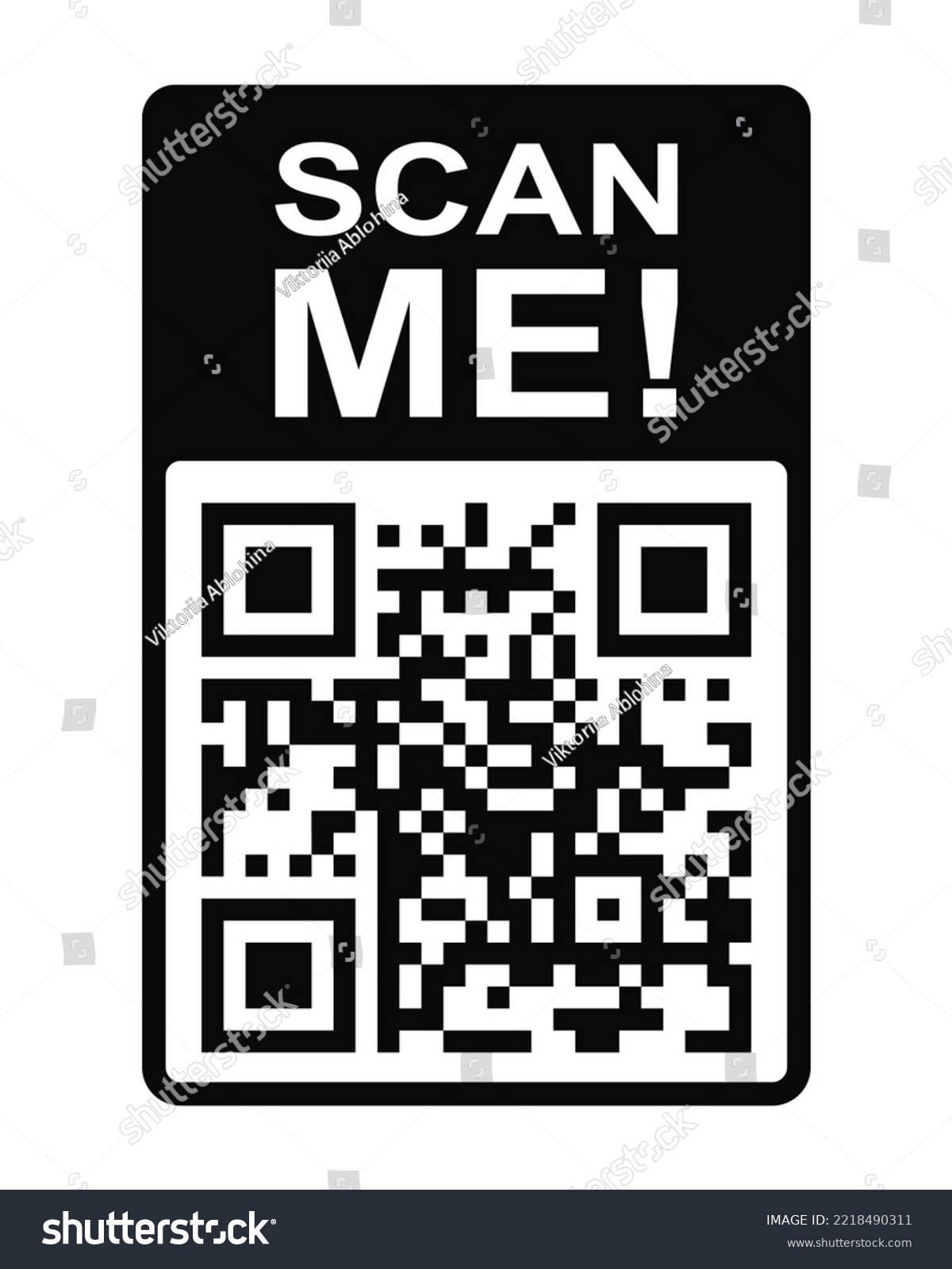 Qr Code Frame Text Scan Me Stock Vector (Royalty Free) 2218490311 | Shutterstock
