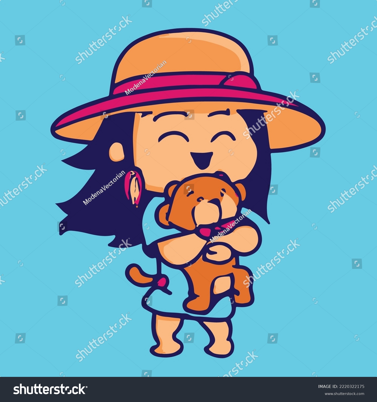Cute Kids Vector Illustration Vector Cartoon Stock Vector (Royalty Free ...