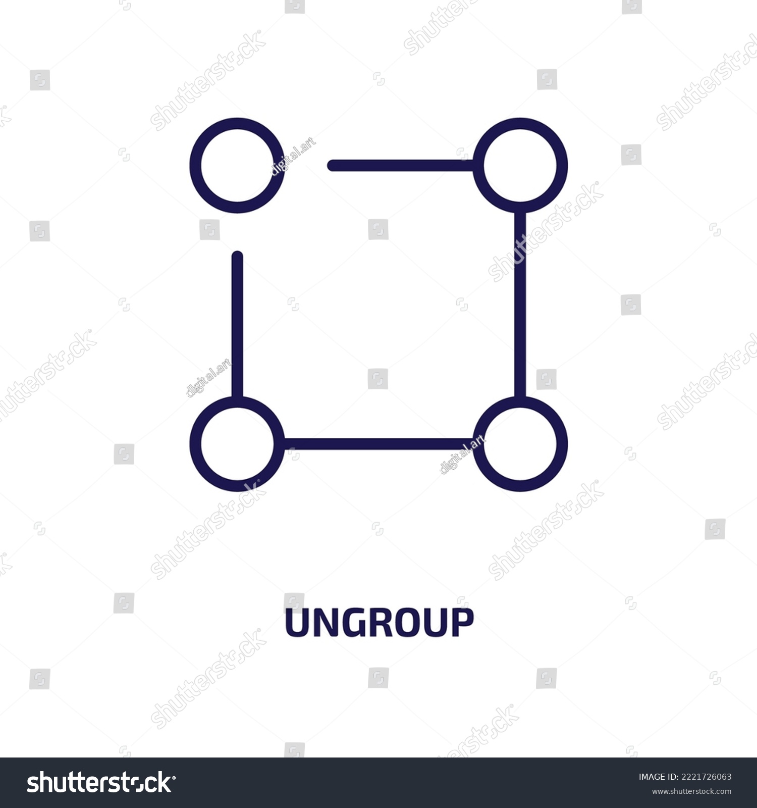 Ungroup Icon Geometry Collection Thin Linear Stock Vector (Royalty Free) 2221726063 | Shutterstock