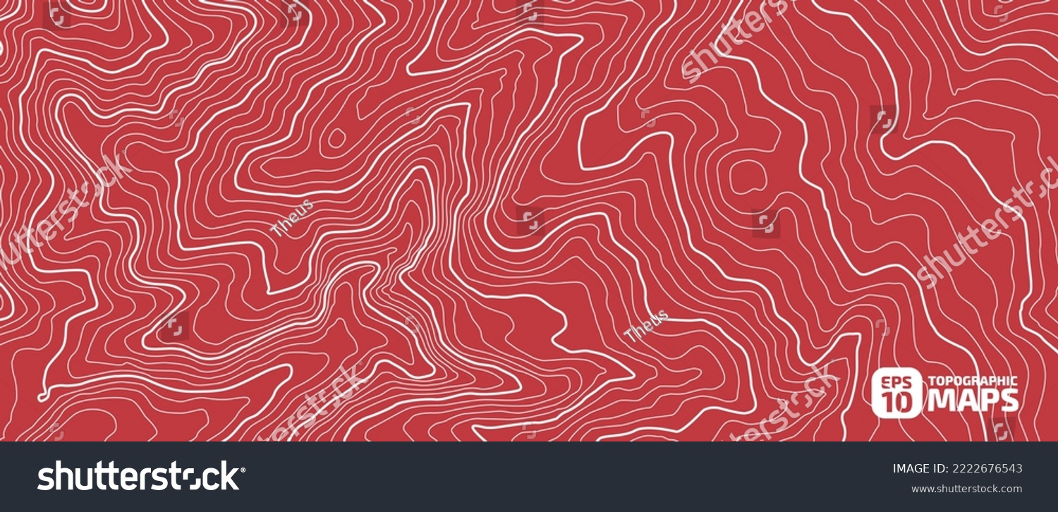 Stylized Height Topographic Map Contour Lines Stock Vector Royalty Free 2222676543 Shutterstock