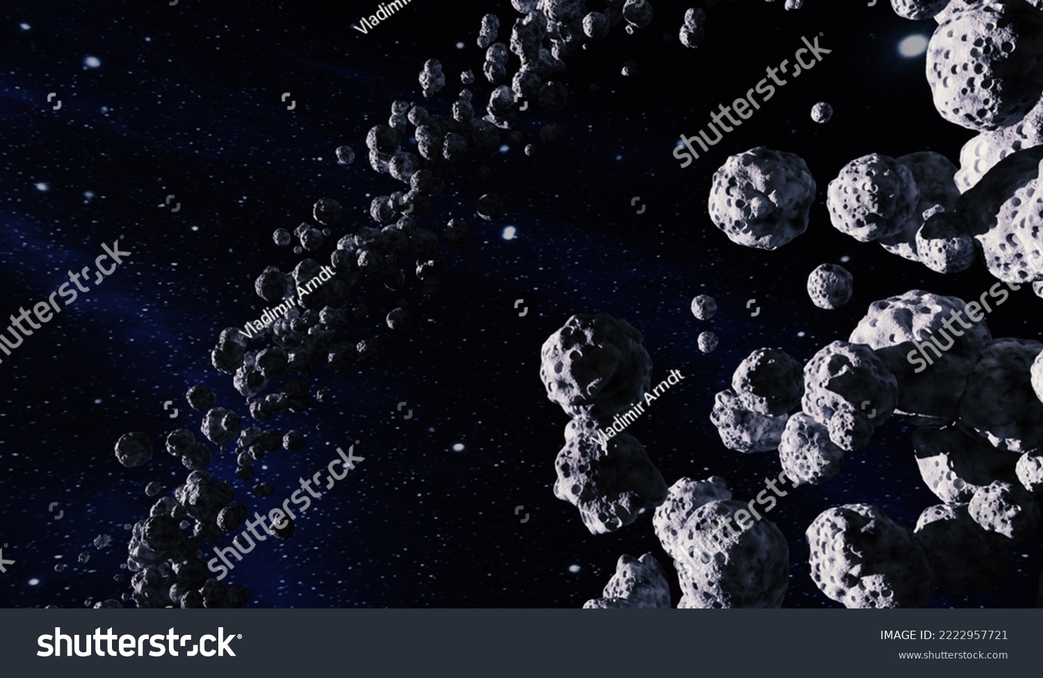 Asteroid Field Outer Space 3d Rendering Stock Illustration 2222957721 | Shutterstock
