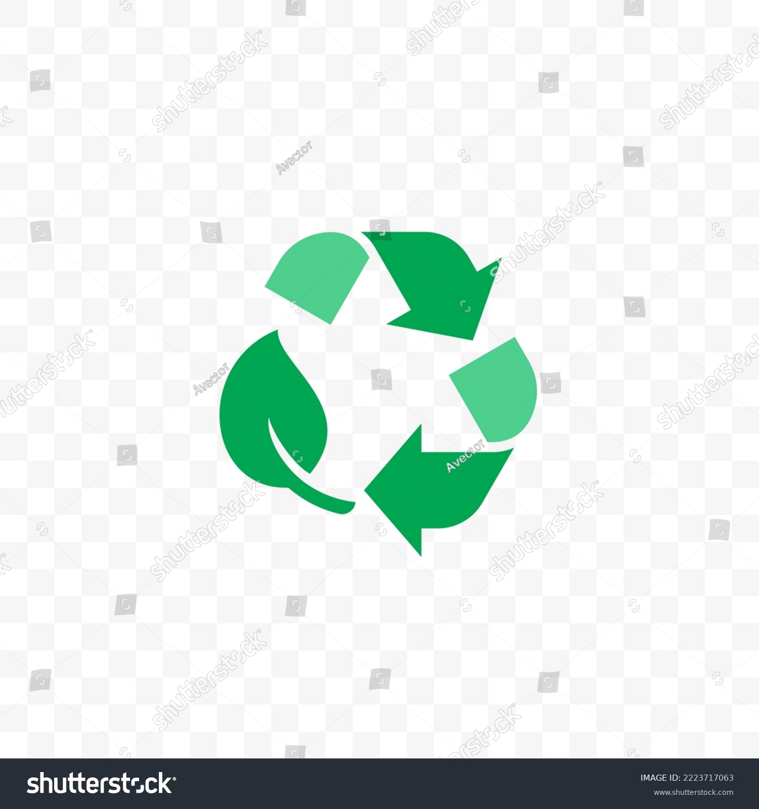 Biodegradable Recyclable Icon Leaf Arrow Vector Stock Vector (Royalty Free) 2223717063 ...