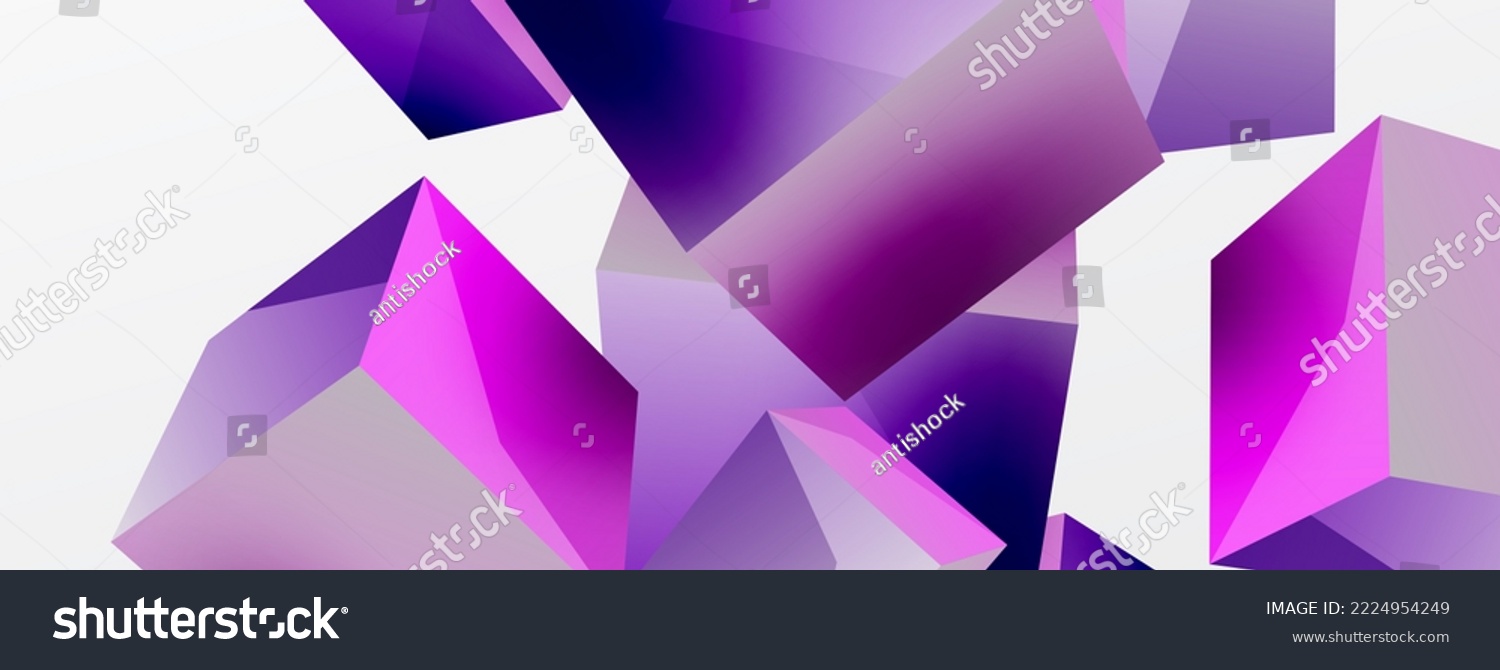 3d Cubes Vector Abstract Background Composition Stock Vector Royalty