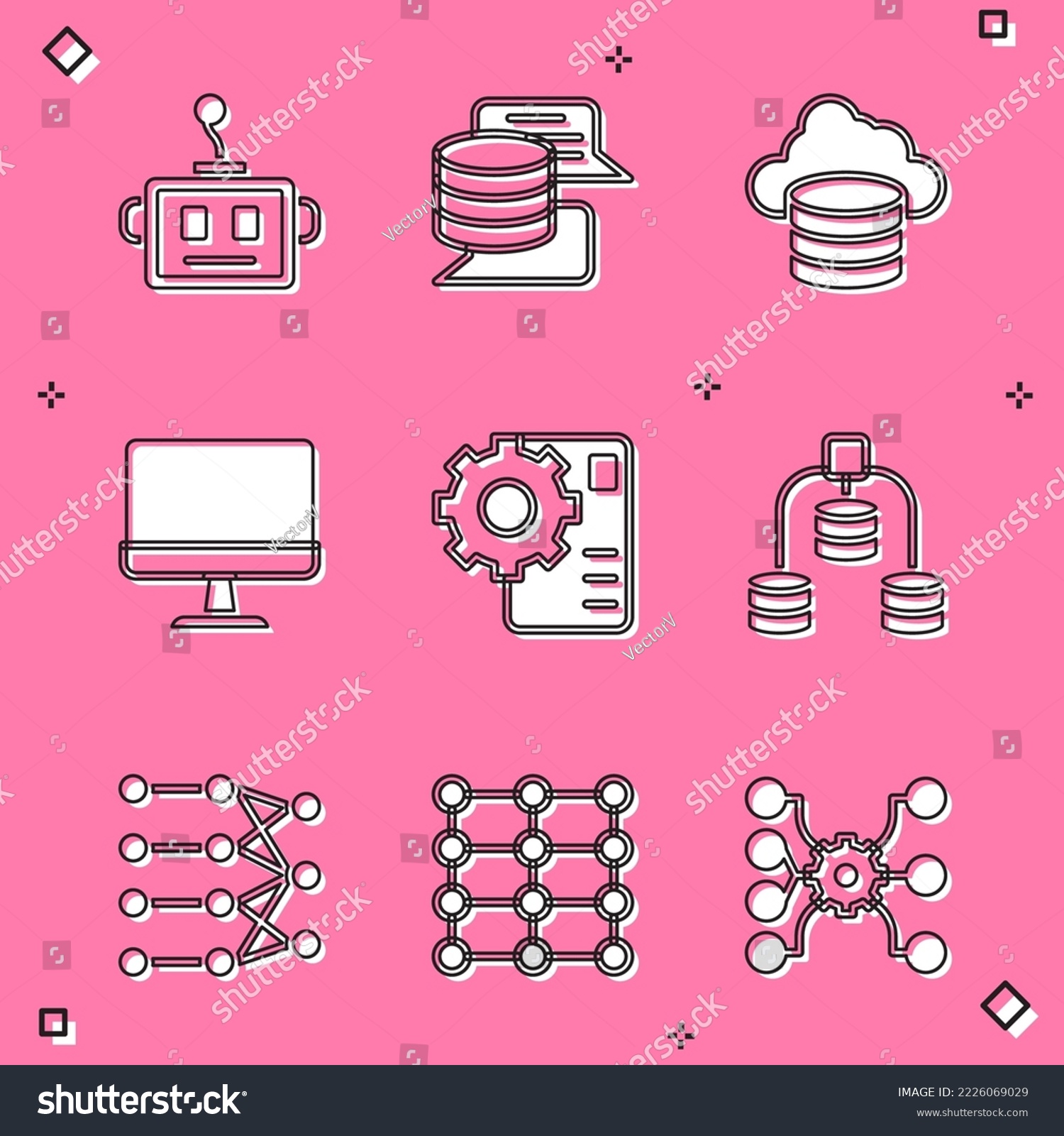 Set Artificial Intelligence Robot Server Data Stock Vector (Royalty Free) 2226069029 | Shutterstock