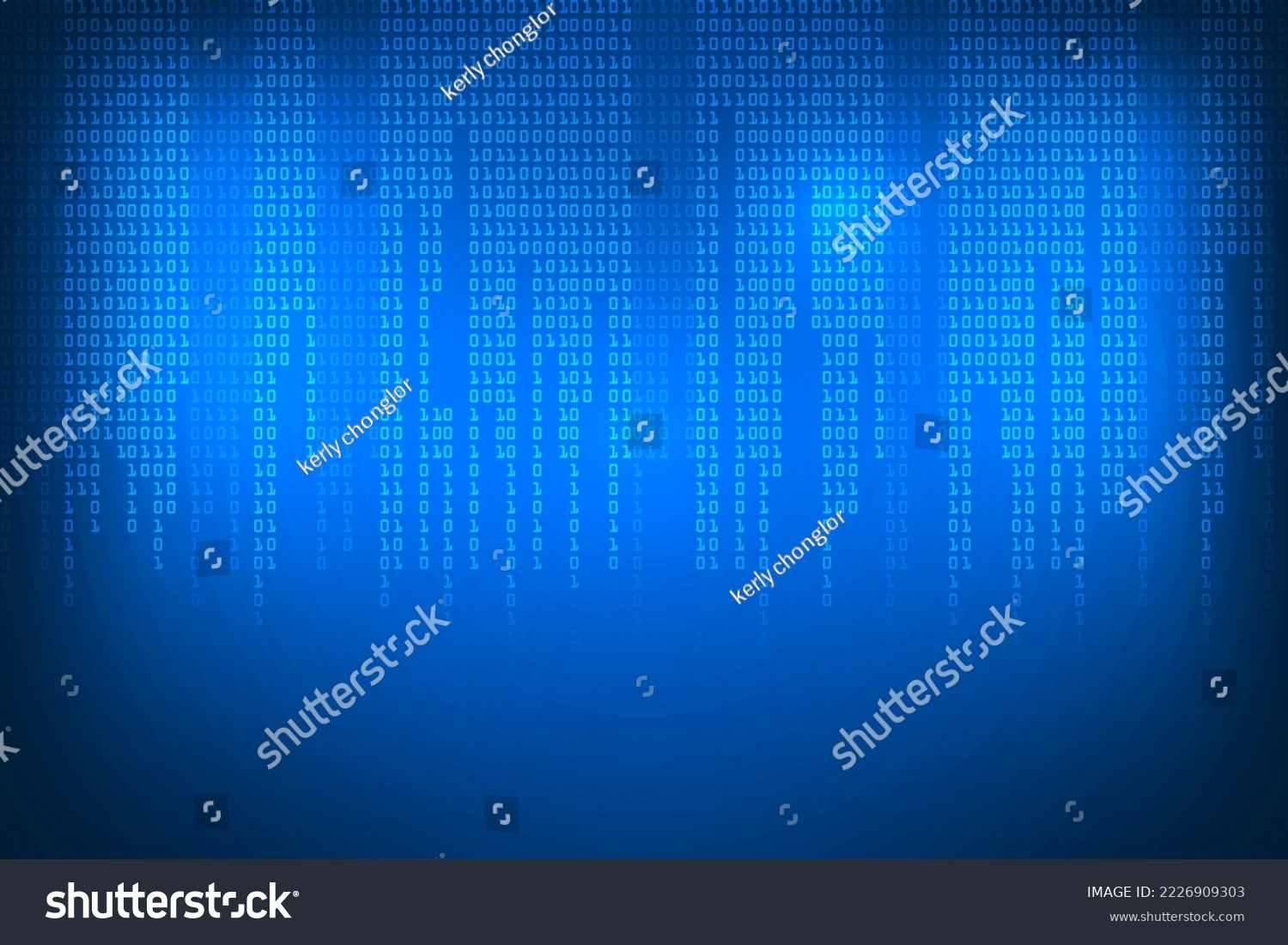 Binary Code Futuristic Technology Abstract Background Stock Vector Royalty Free 2226909303