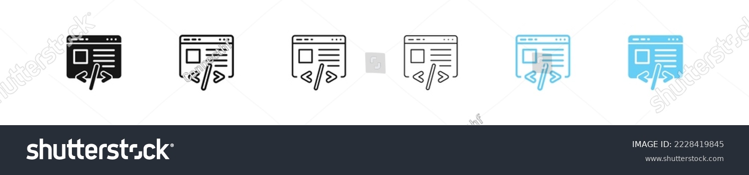 Frontend Icon Programming Website Symbol Software Stock Vector (Royalty Free) 2228419845 ...