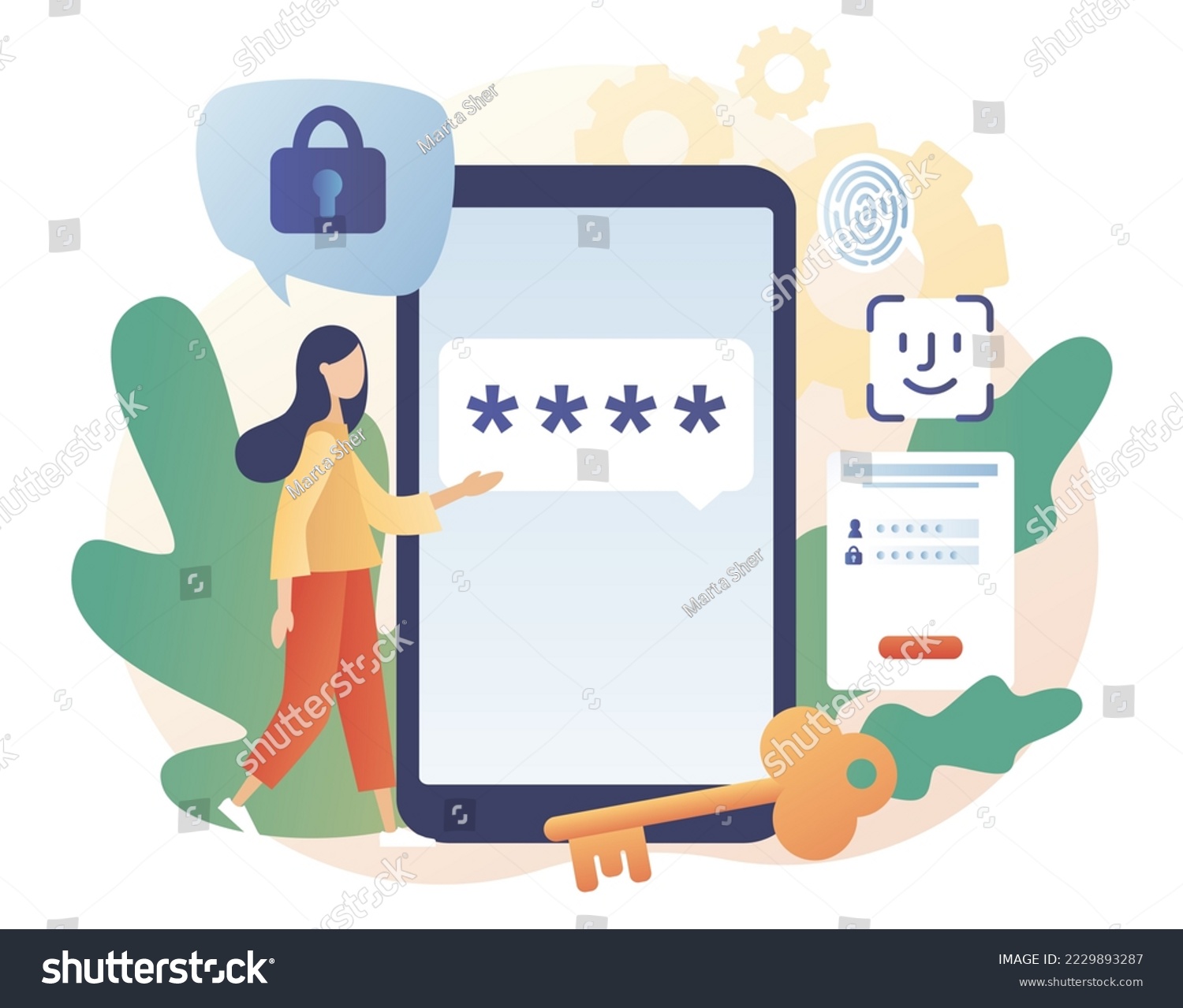 Two Factor Verification Duo Authentication Verification Stock Vector Royalty Free 2229893287