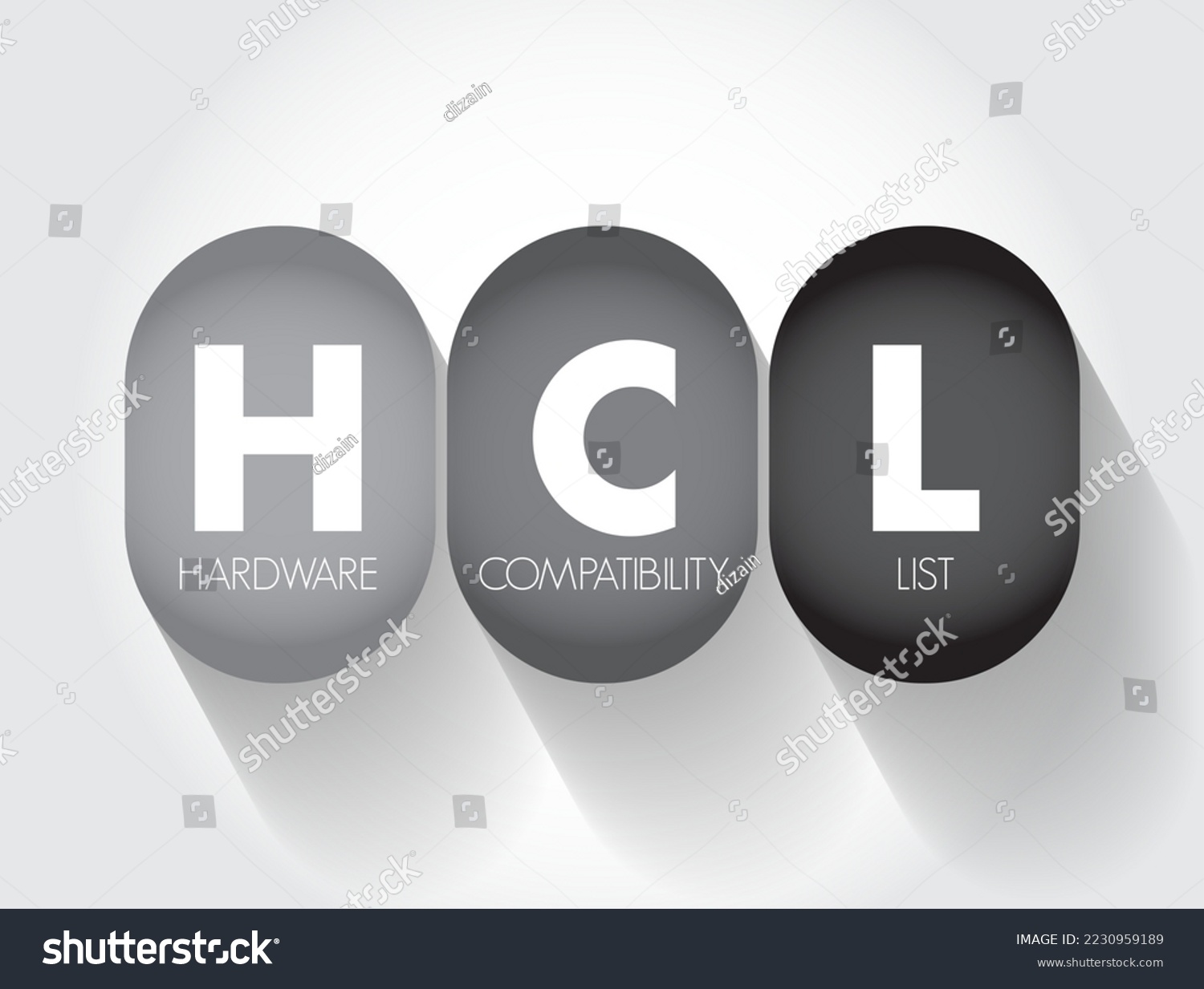 Hcl Hardware Compatibility List Database Hardware Stock Vector (Royalty Free) 2230959189 ...