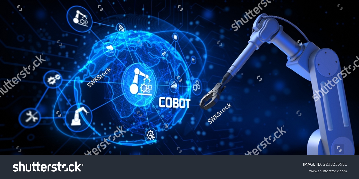 Cobt 공동 작업 로봇 암 3d 스톡 일러스트 2233235551 | Shutterstock
