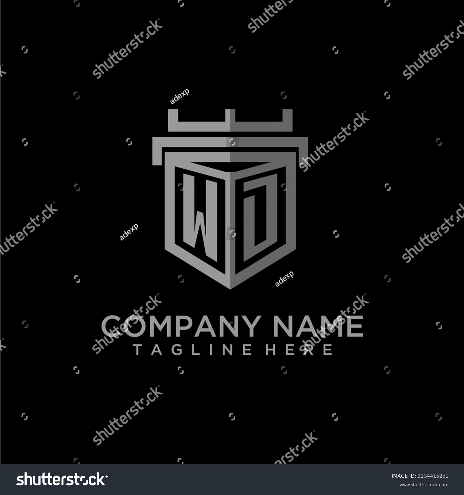 1,368 Wd Monogram Logo Images, Stock Photos & Vectors | Shutterstock