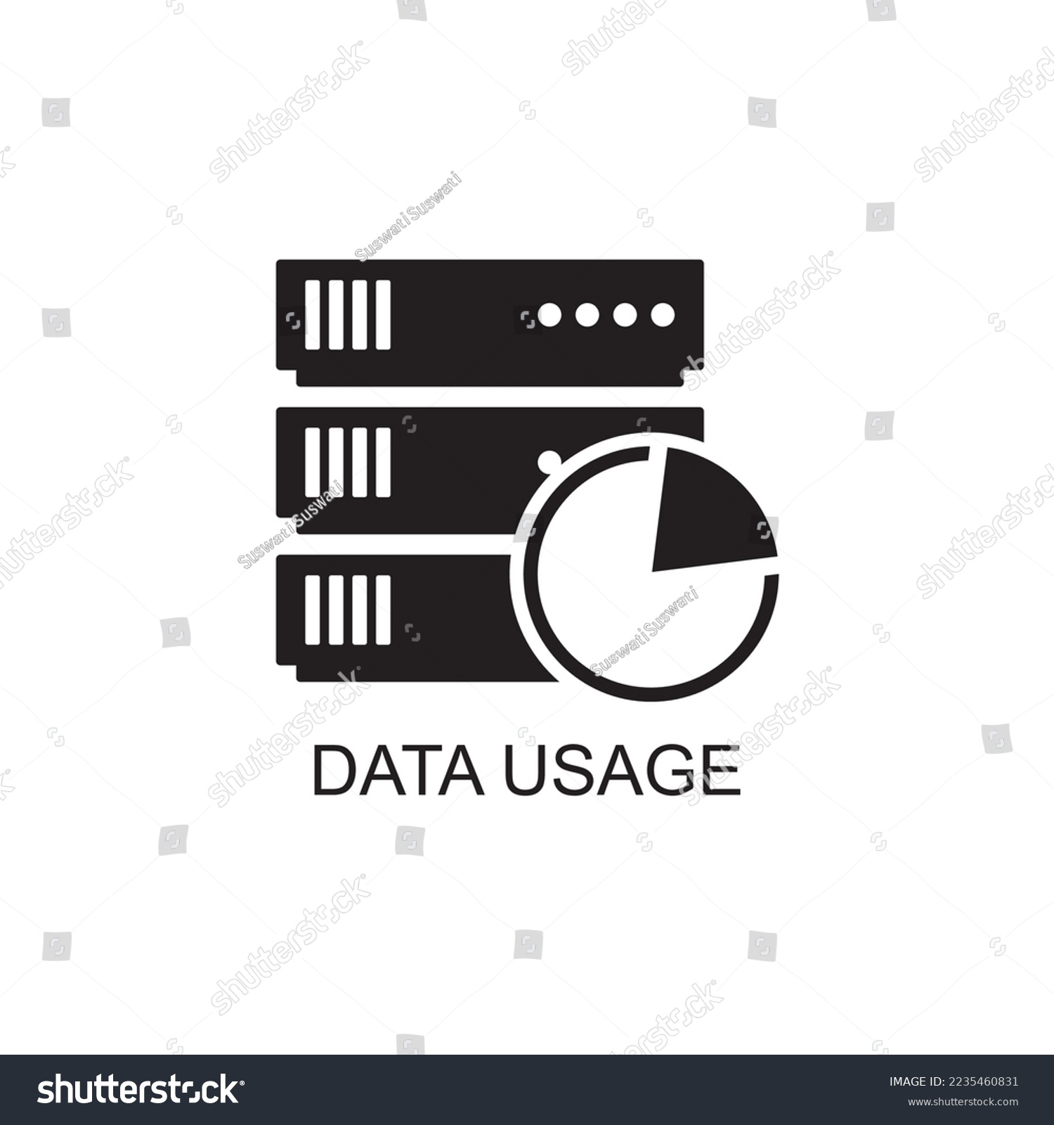 Data Usage Icon Technology Icon Stock Vector Royalty Free 2235460831 Shutterstock