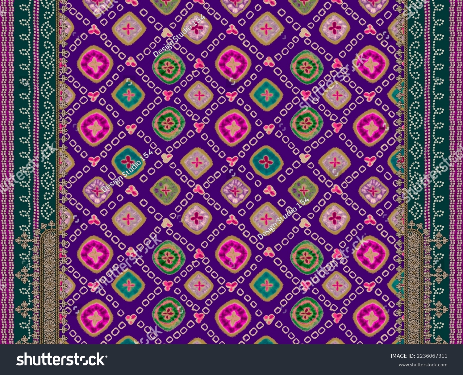 Textile Border Geometric Ethnic Border Design Stock Illustration 2236067311 Shutterstock