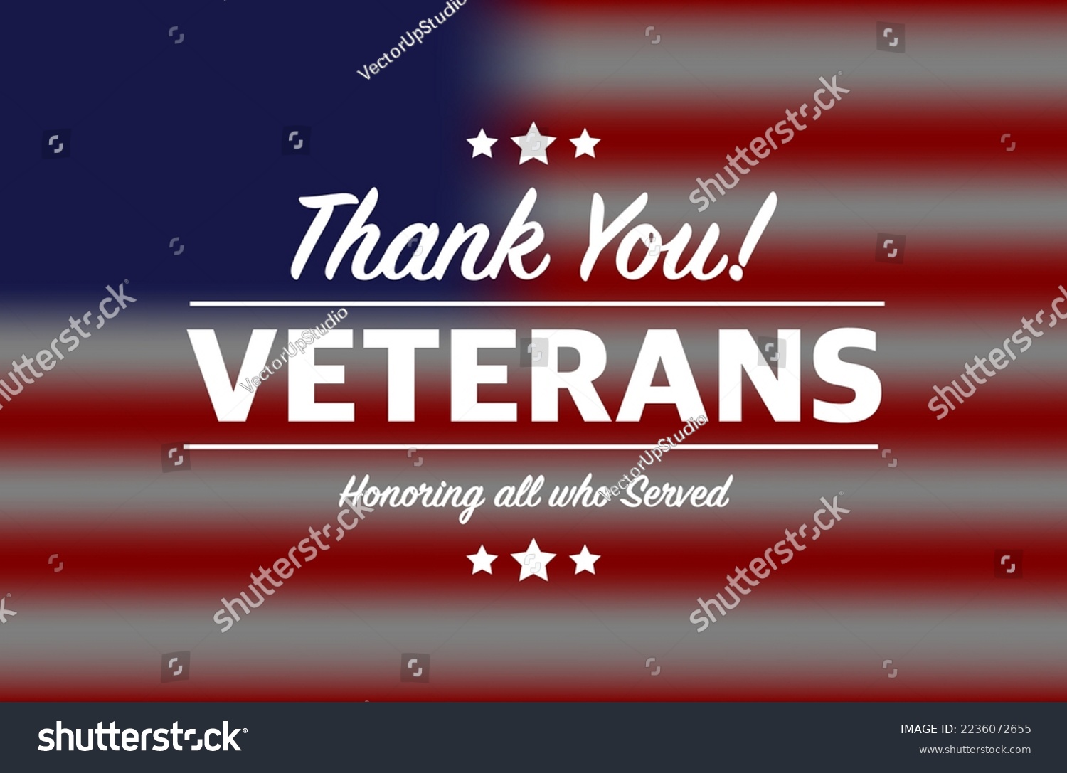 Thank You Veterans American Style Day Stock Vector (Royalty Free ...