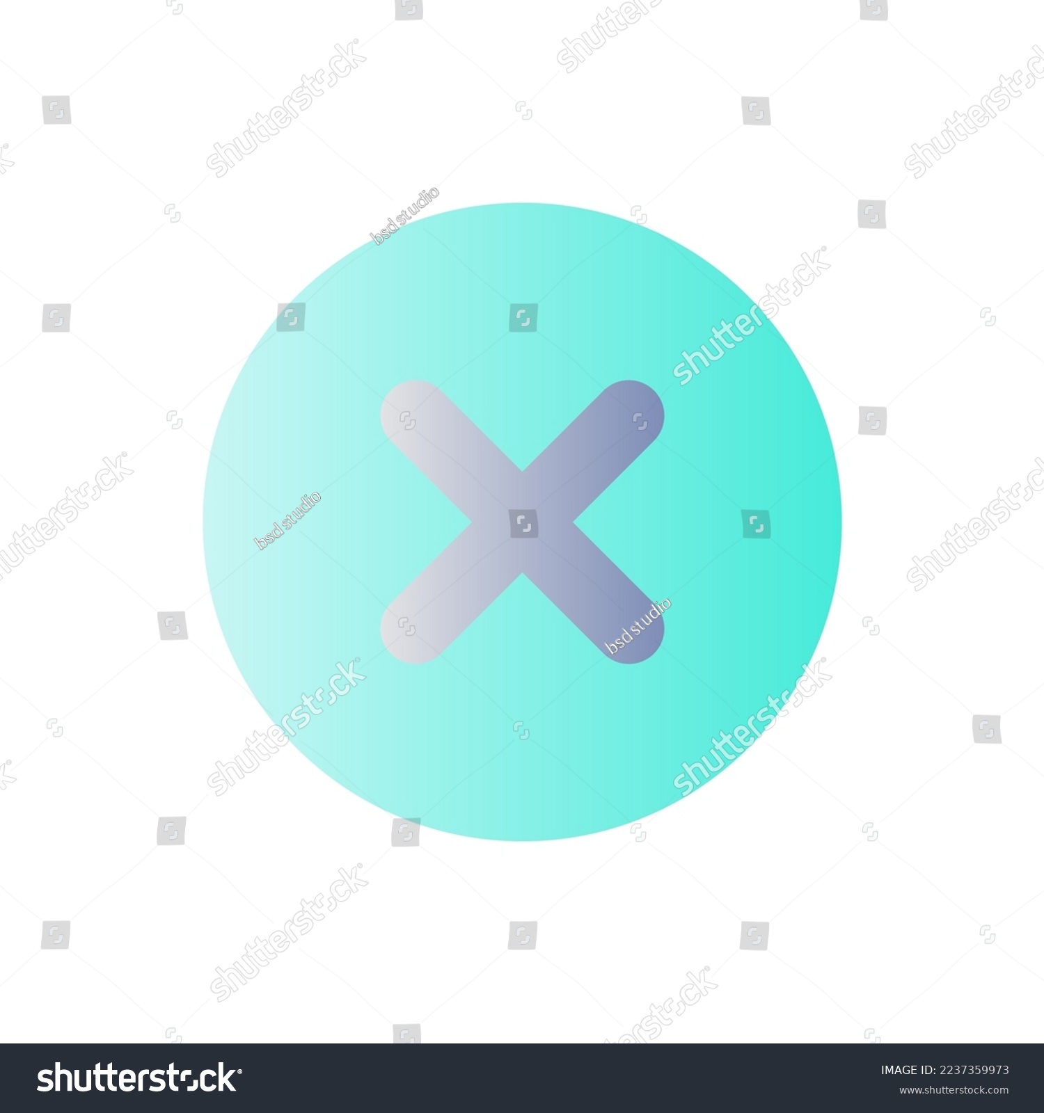 Delete Button Flat Gradient Color Ui Stock Vector (Royalty Free) 2237359973 | Shutterstock