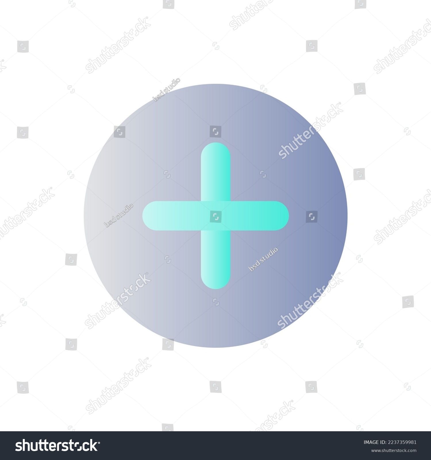 Add Button Flat Gradient Color Ui Stock Vector (Royalty Free) 2237359981 | Shutterstock