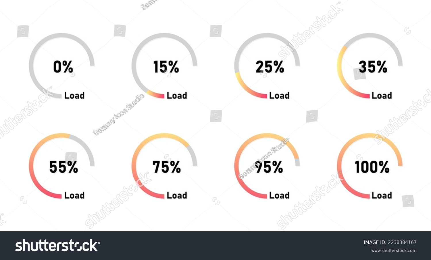 Circle Loading Progress Icon Circle Diagrams Stock Vector (Royalty Free) 2238384167 | Shutterstock