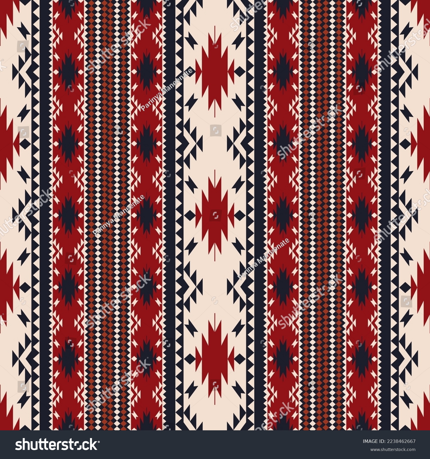 Ethnic Navajo Seamless Pattern Vector Traditional Stock Vector (Royalty ...