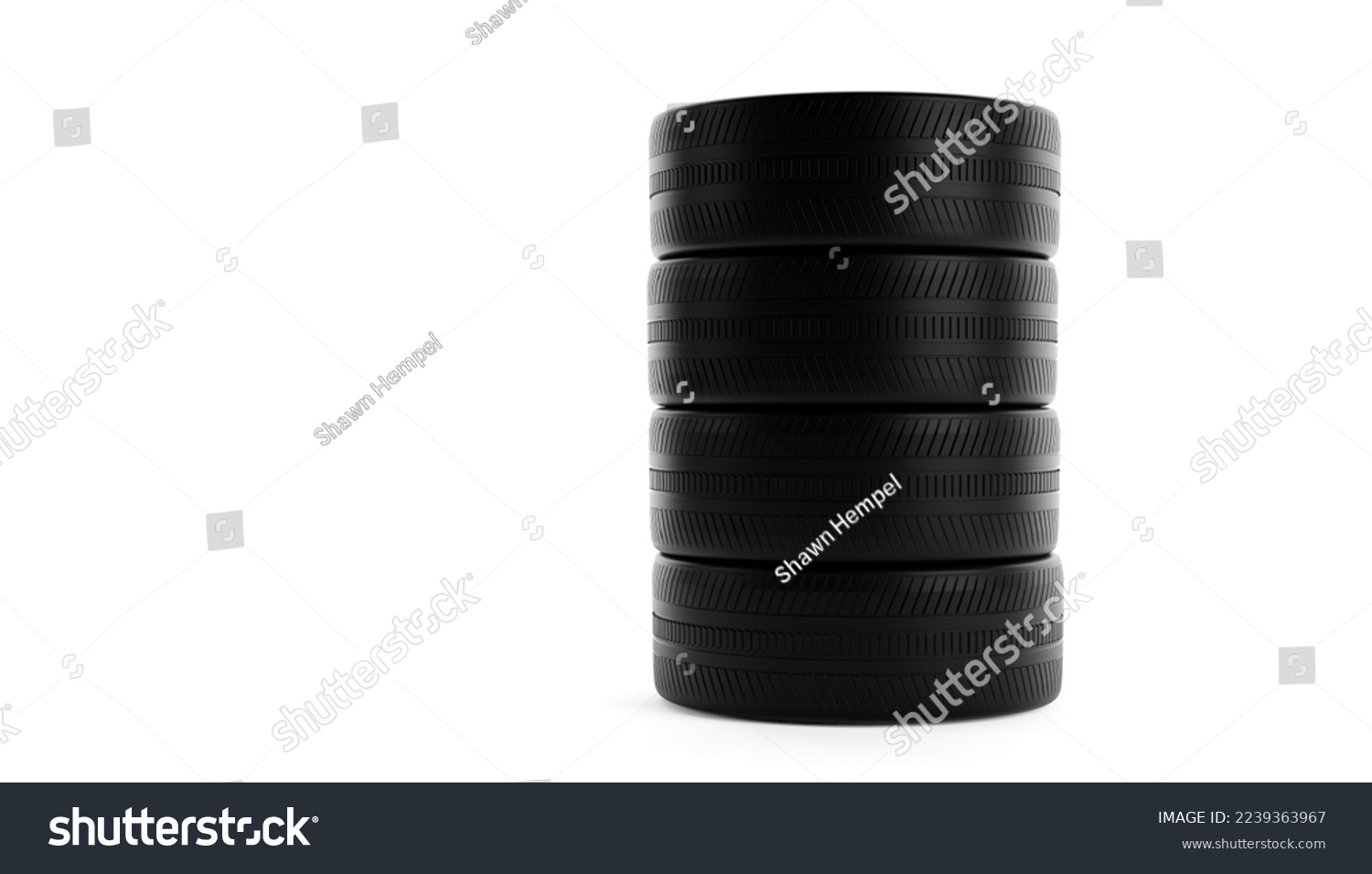 Stack Car Tires On White Background Stock Illustration 2239363967 | Shutterstock