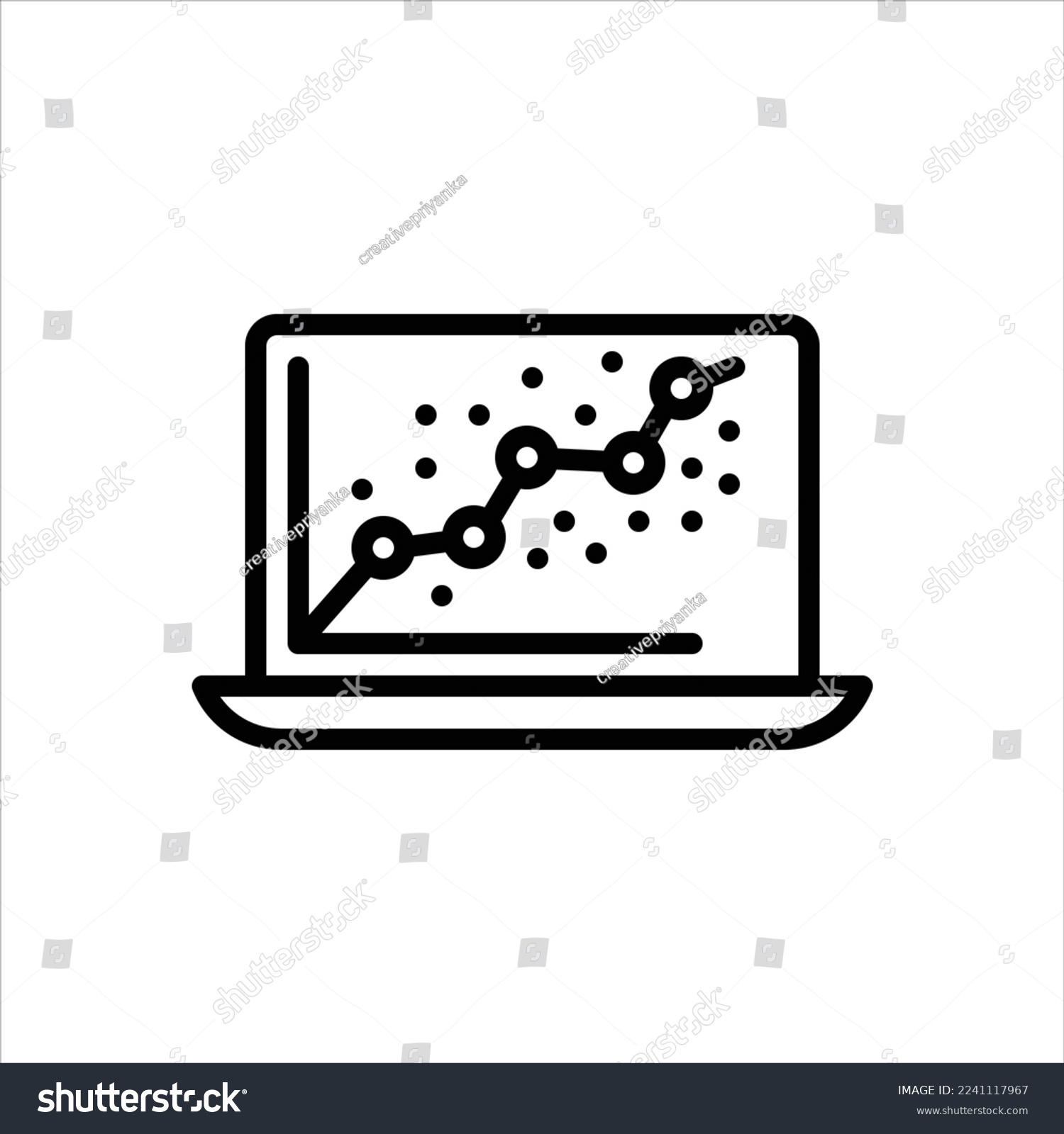 Vector Line Icon Correlation Stock Vector Royalty Free 2241117967 Shutterstock