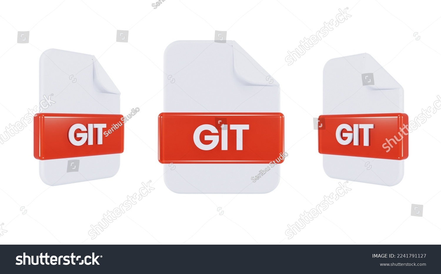 3d Render Icon File Format Git Stock Illustration 2241791127 | Shutterstock