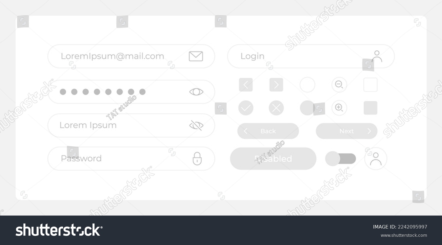 Personal Account Setting Ui Elements Kit Stock Vector Royalty Free 2242095997 Shutterstock