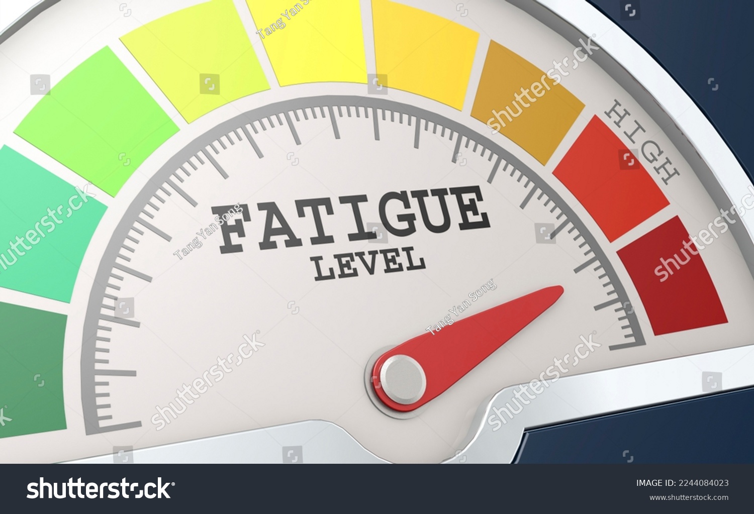 Fatigue Level Measuring Scale Color Indicator Stock Illustration 2244084023 | Shutterstock