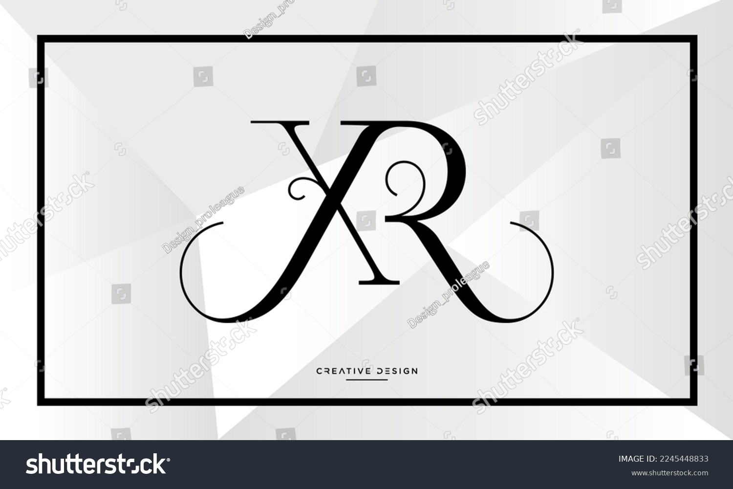 Alphabet Letters Icon Logo Xr Rx Stock Vector (Royalty Free) 2245448833 | Shutterstock