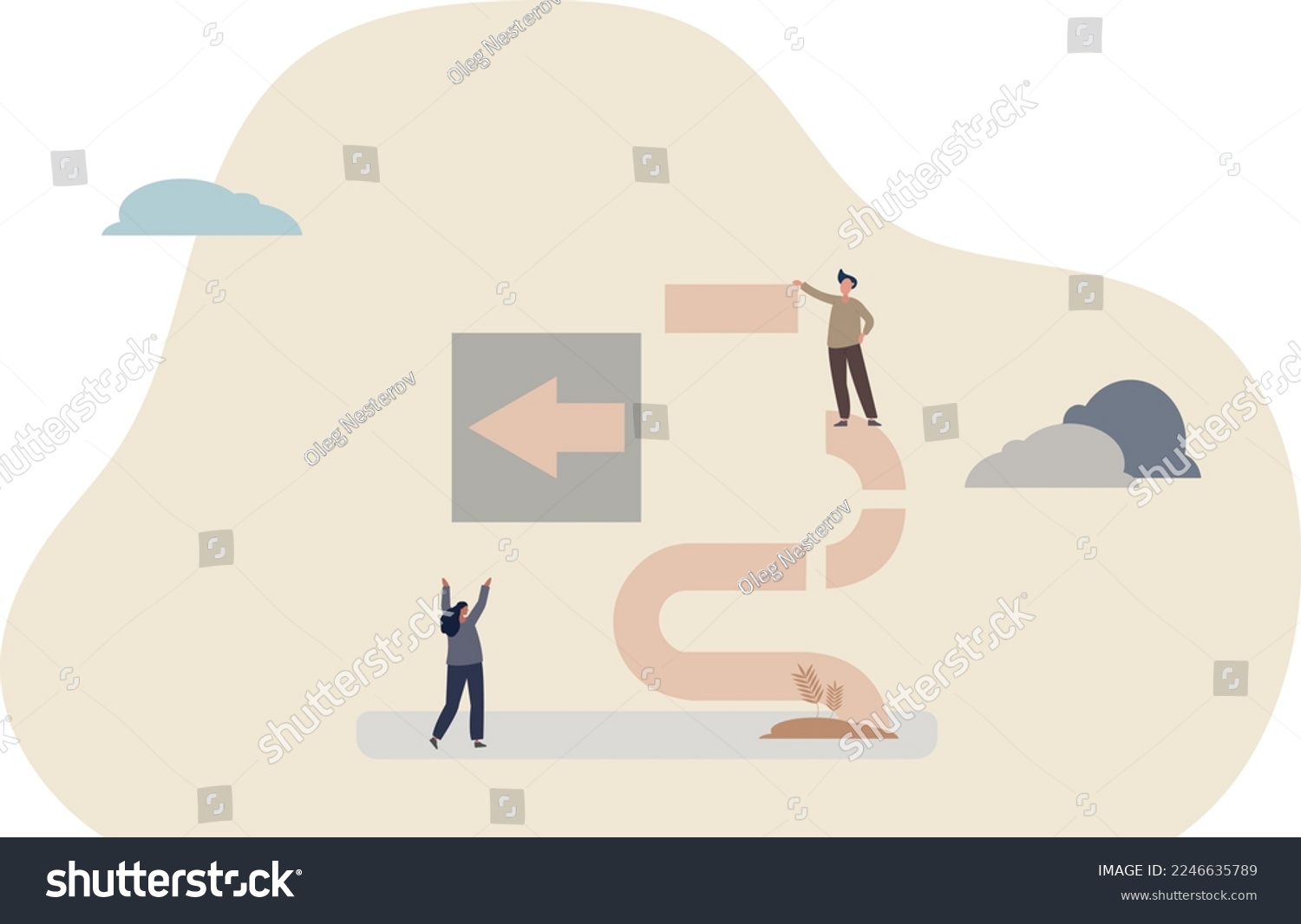 People Characters Teamworkbusiness Problem Solving Conceptflat Stock ...