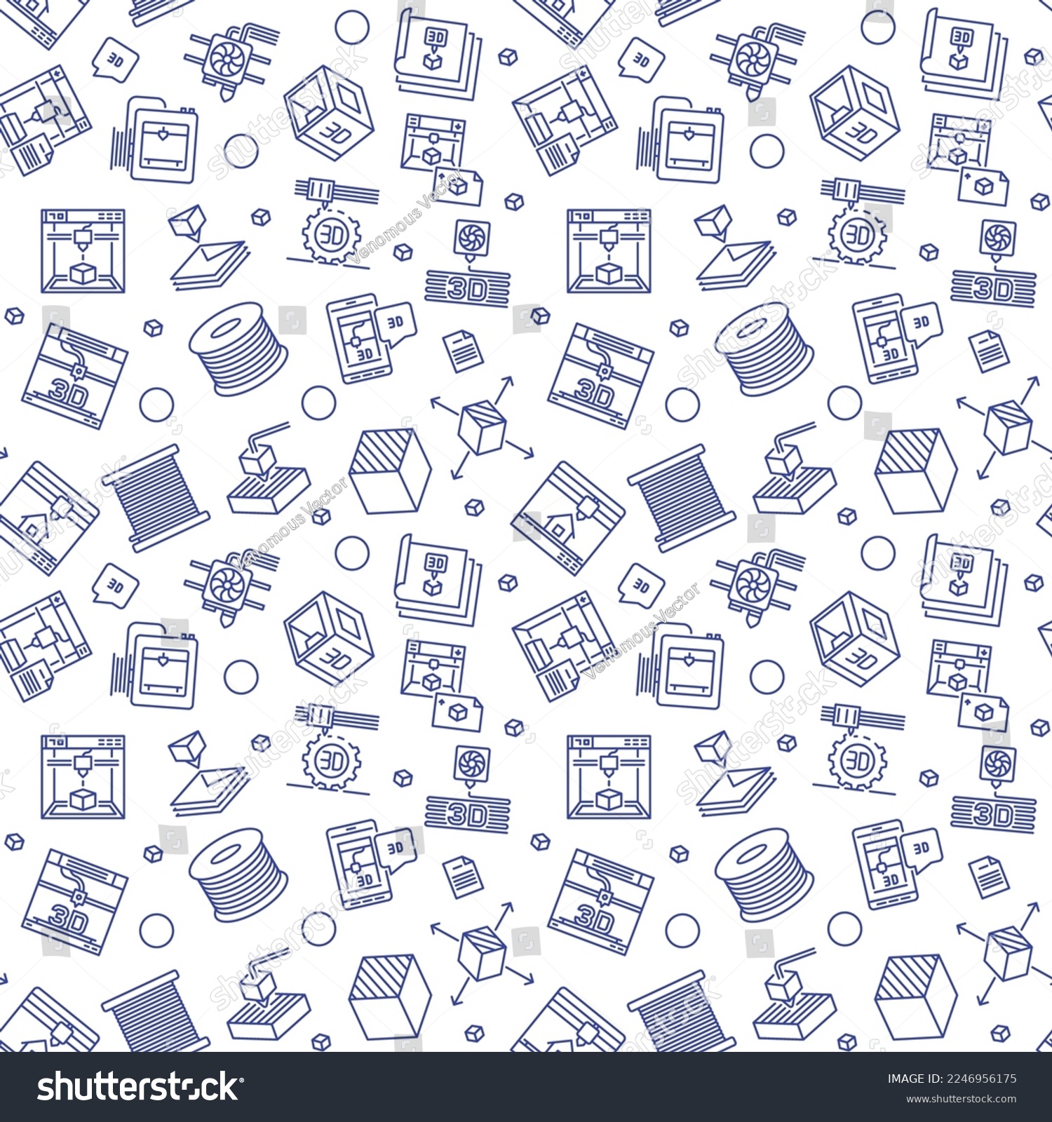 3d Printing Vector Additive Manufacturing Concept Stock Vector Royalty Free 2246956175