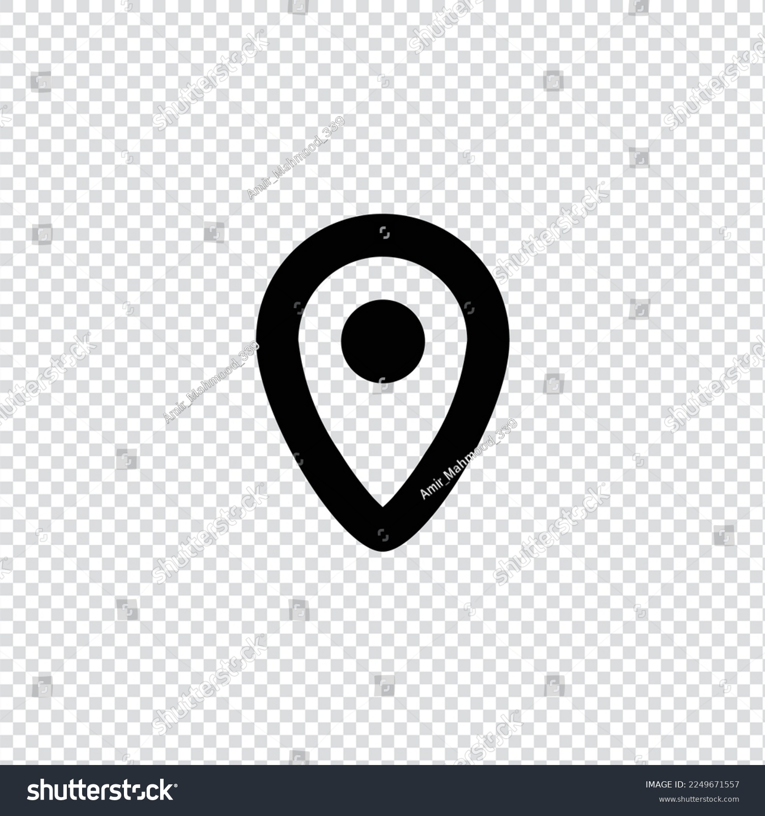 Pin Point Location Pointer Outline Icon Stock Vector (Royalty Free) 2249671557 | Shutterstock