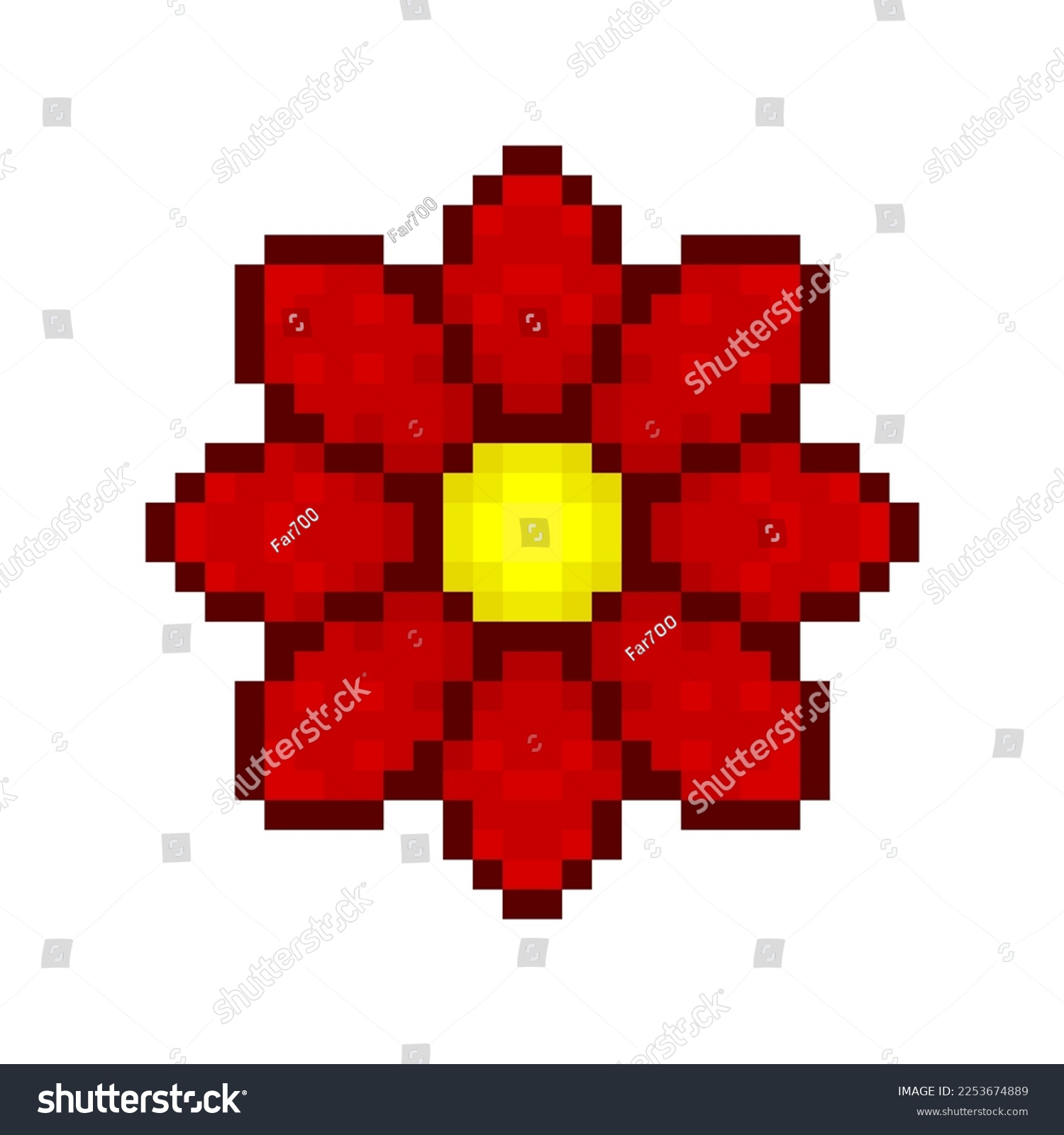 Flower Diagram Pixel Art Ensemble D'icônes De Fleurs. Pixel