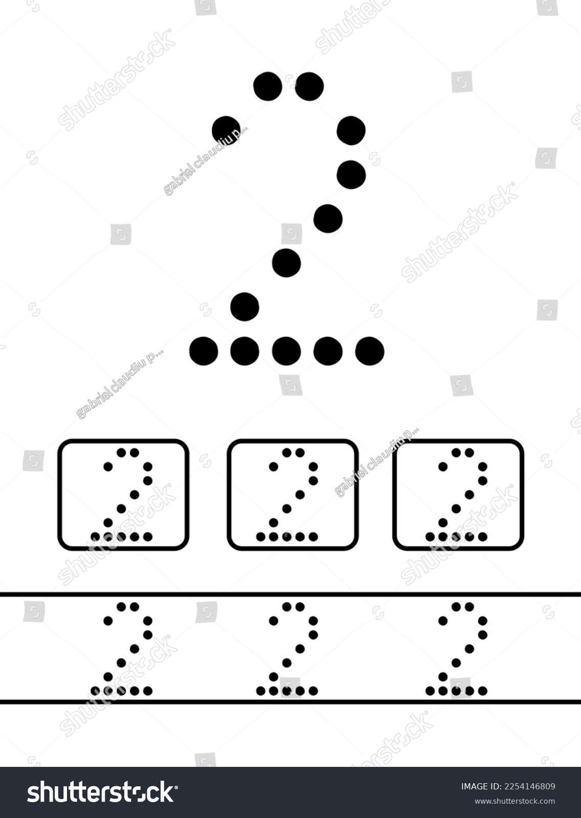 Number 2 Card Kids Learning Count Stock Vector (Royalty Free) 2254146809 | Shutterstock