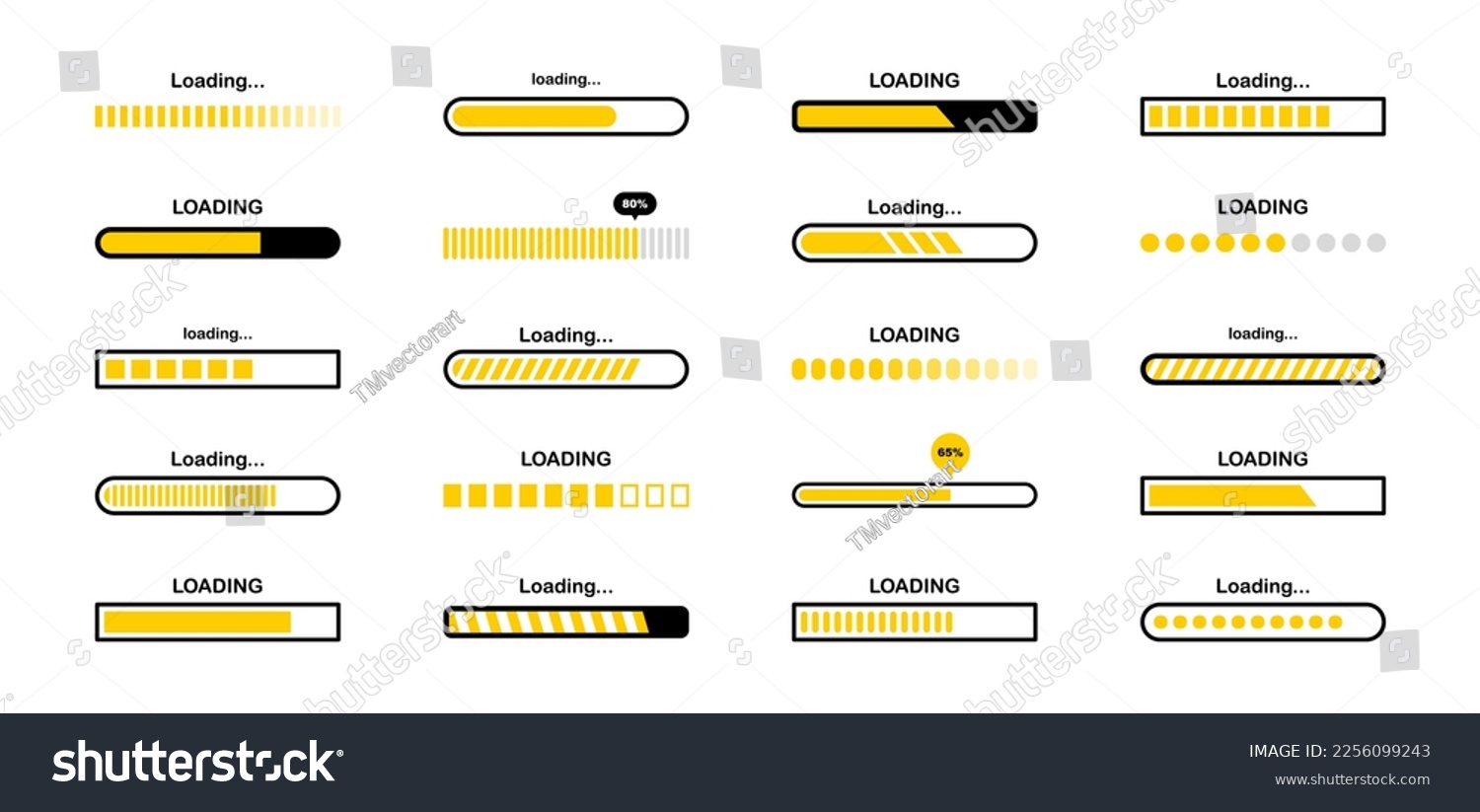 Loading Bar Icon Set Load Signs Stock Vector (Royalty Free) 2256099243 | Shutterstock