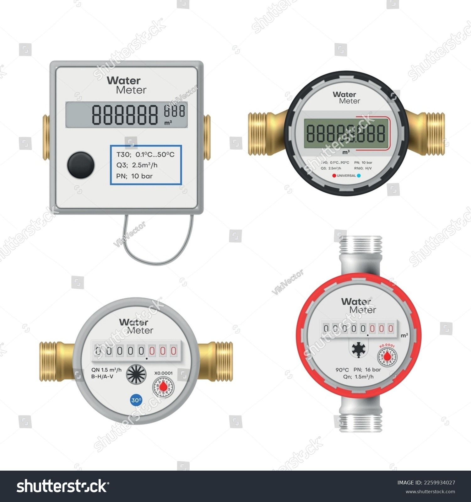 Water Meter: Over 10.518 Royalty-Free Licensable Stock Vectors & Vector ...
