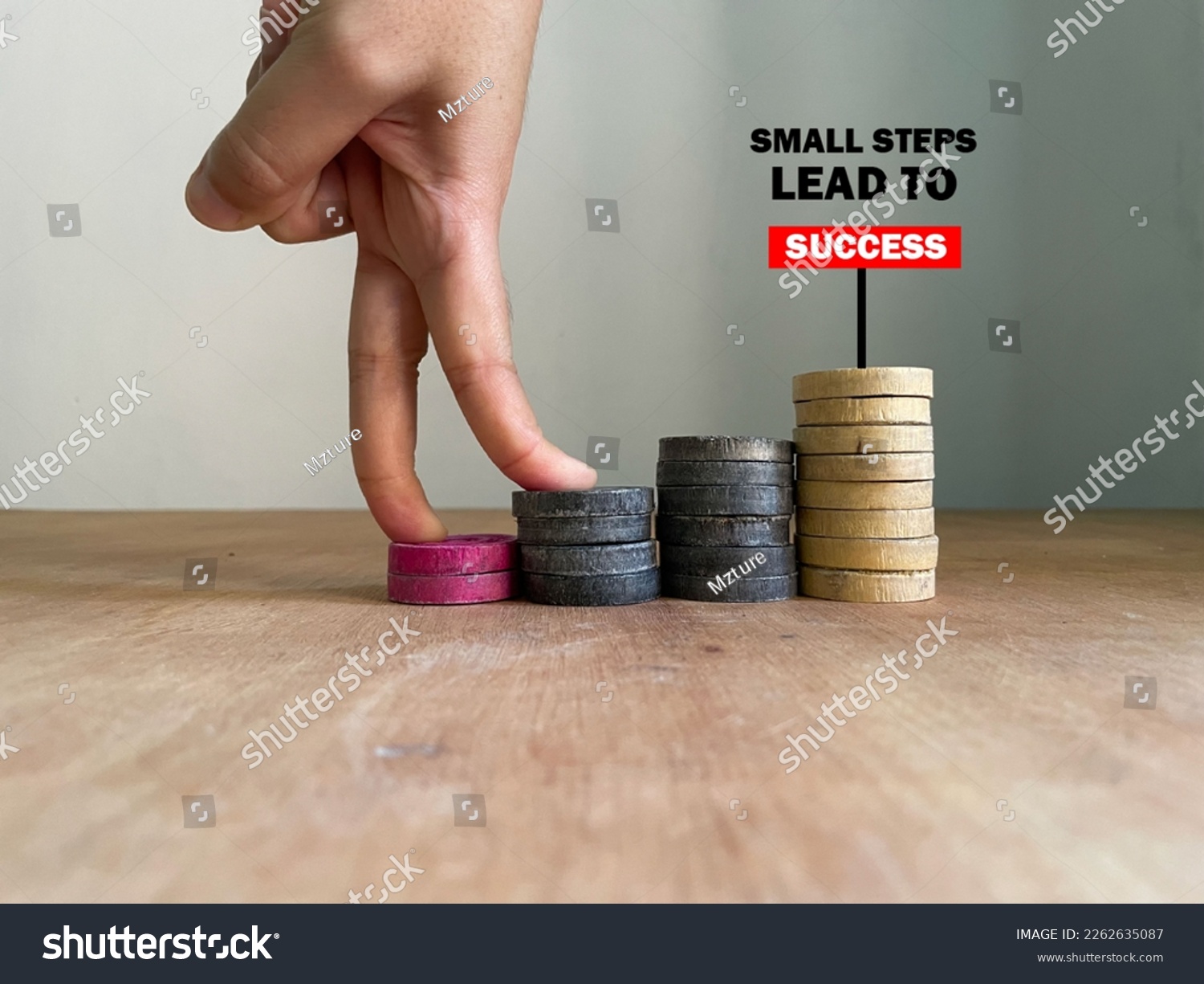 Inspirational Motivation Quote Small Steps Lead Stock Photo 2262635087 ...