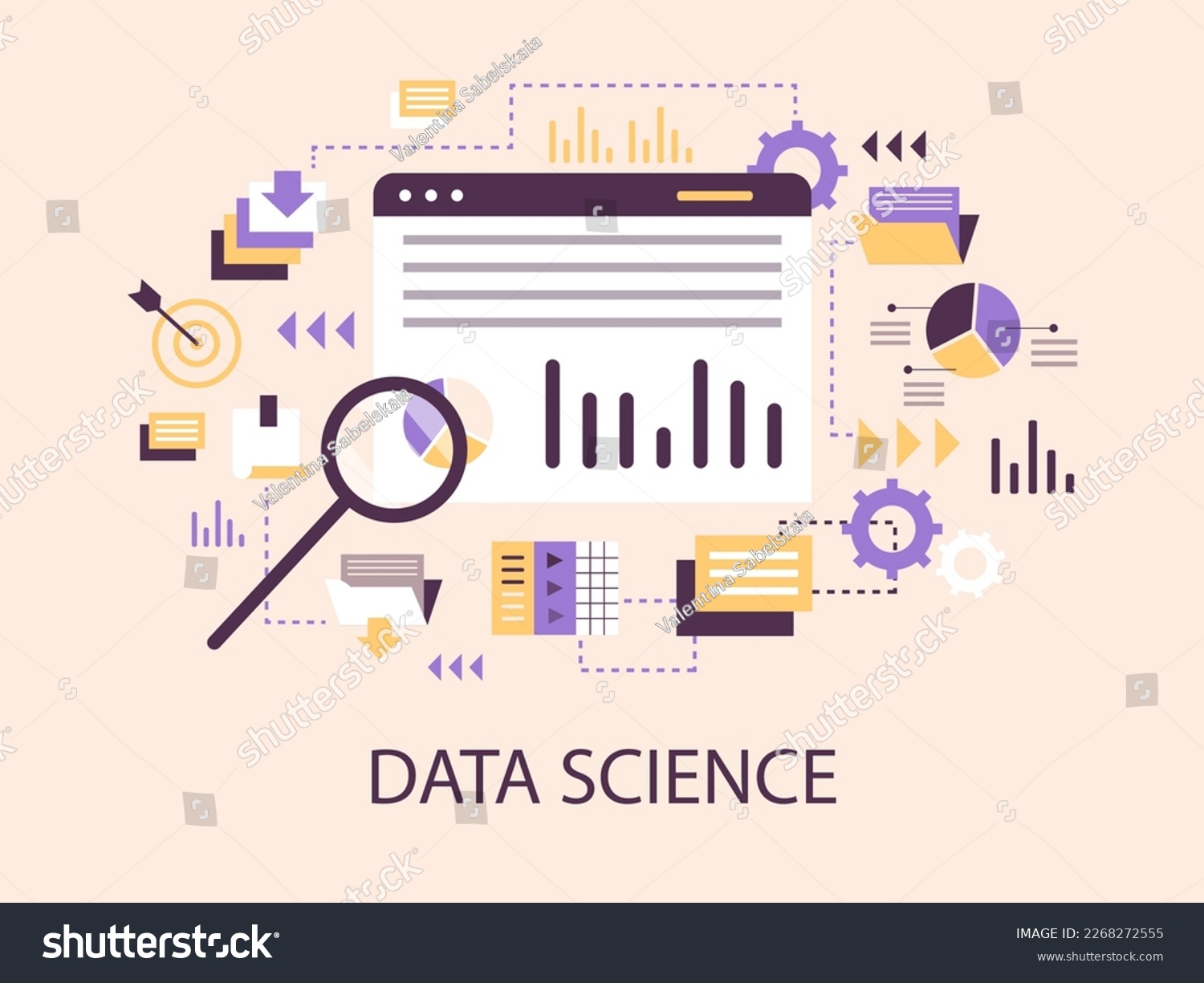 Data Science Banner Template Ai Big Stock Vector (Royalty Free ...