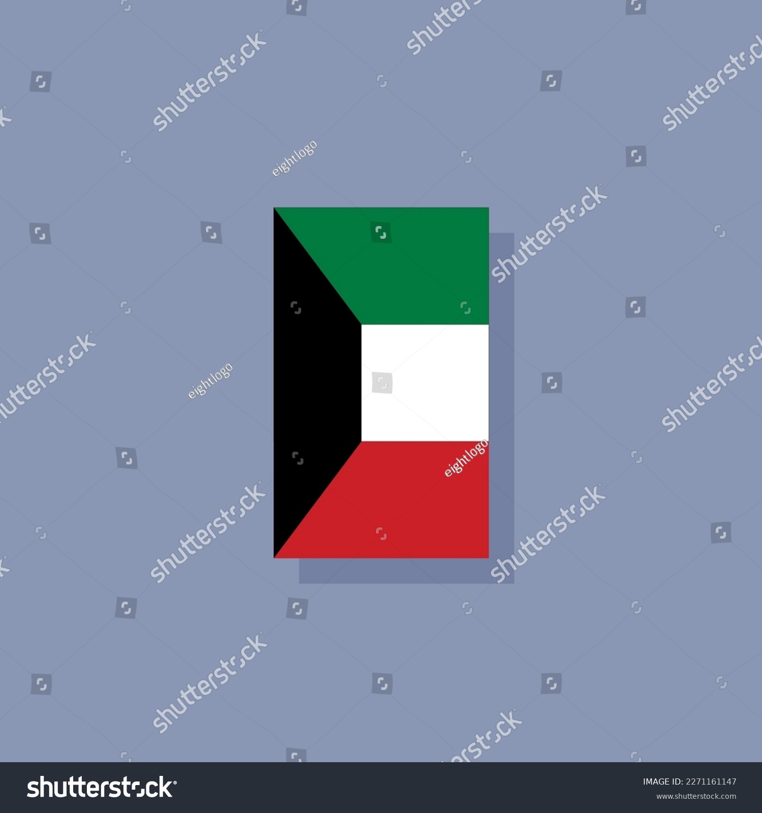 Illustration Kuwait Flag Template Stock Vector (Royalty Free ...