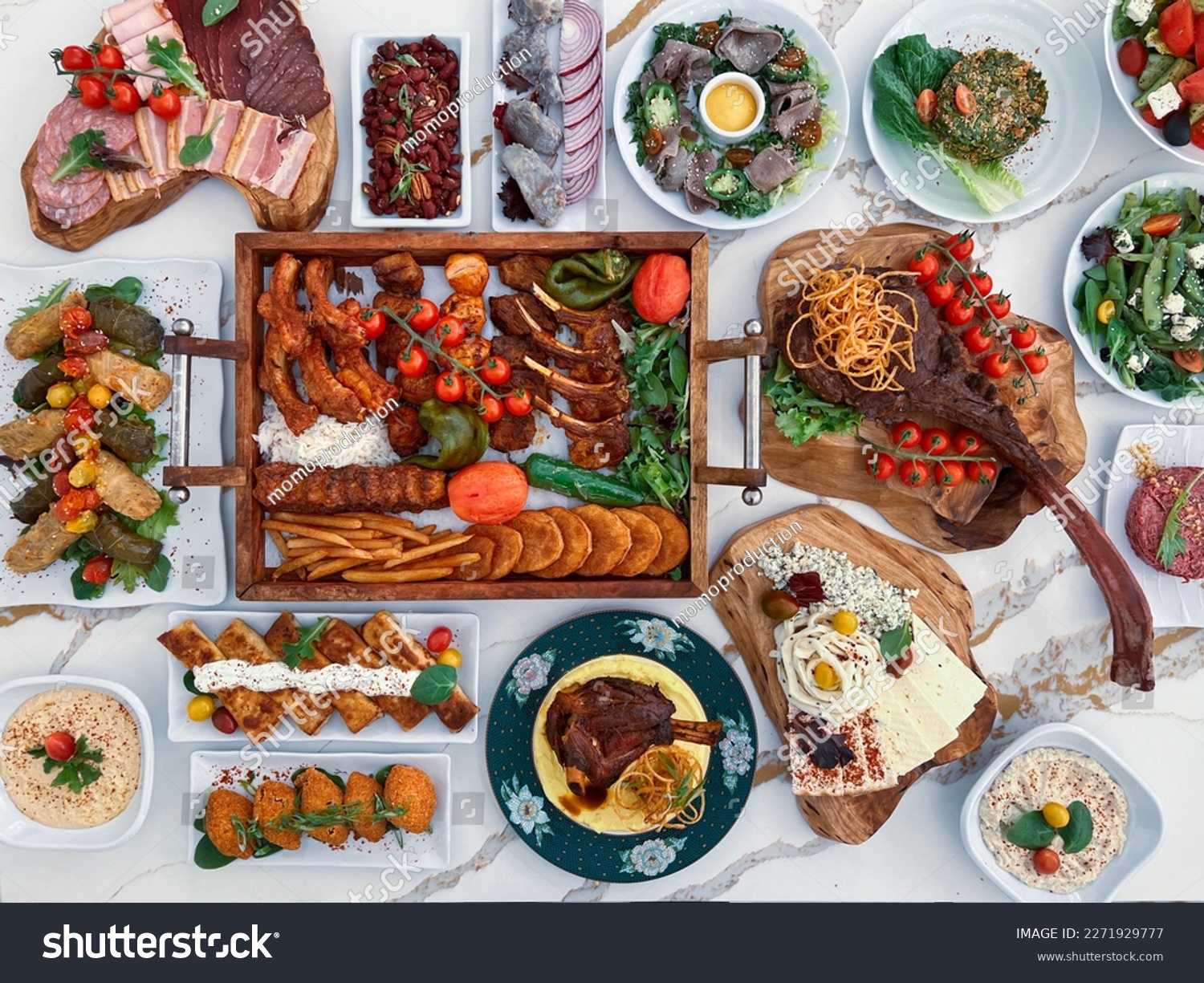 Middle Eastern Arabic Mediterranean Dinner Table Stock Photo 2271929777 ...