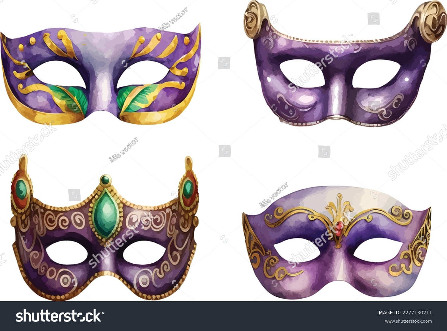 Mardi Gras Masks Clip Art
