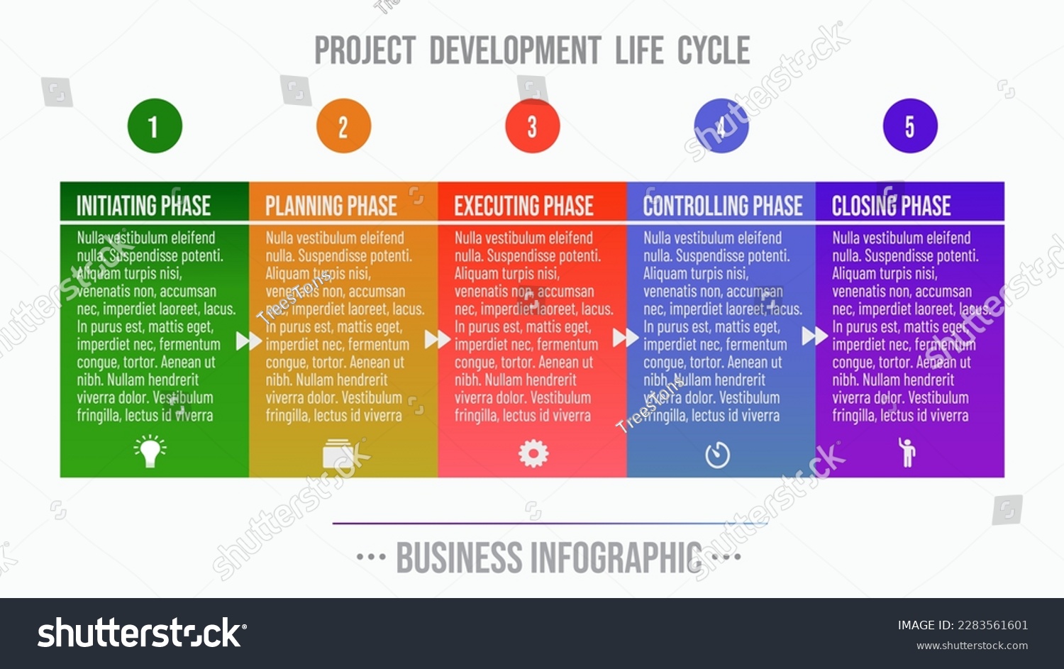 Project Development Life Cycle Vector Diagram Stock Vector (Royalty ...