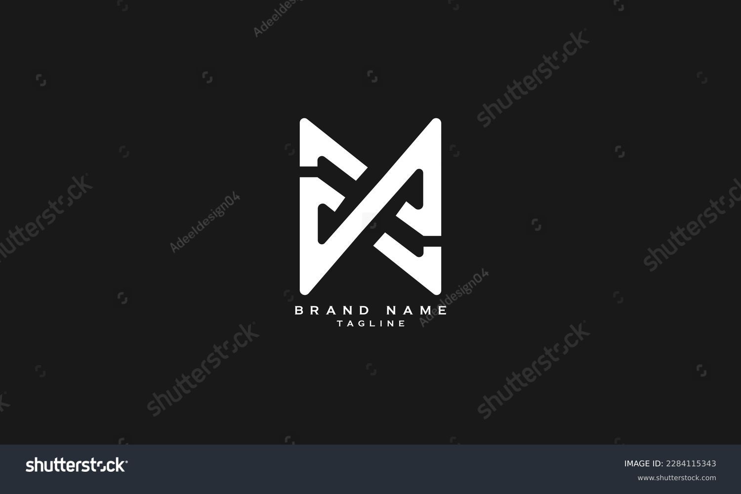Fn Nf Abstract Initial Monogram Letter Stock Vector (Royalty Free) 2284115343 | Shutterstock