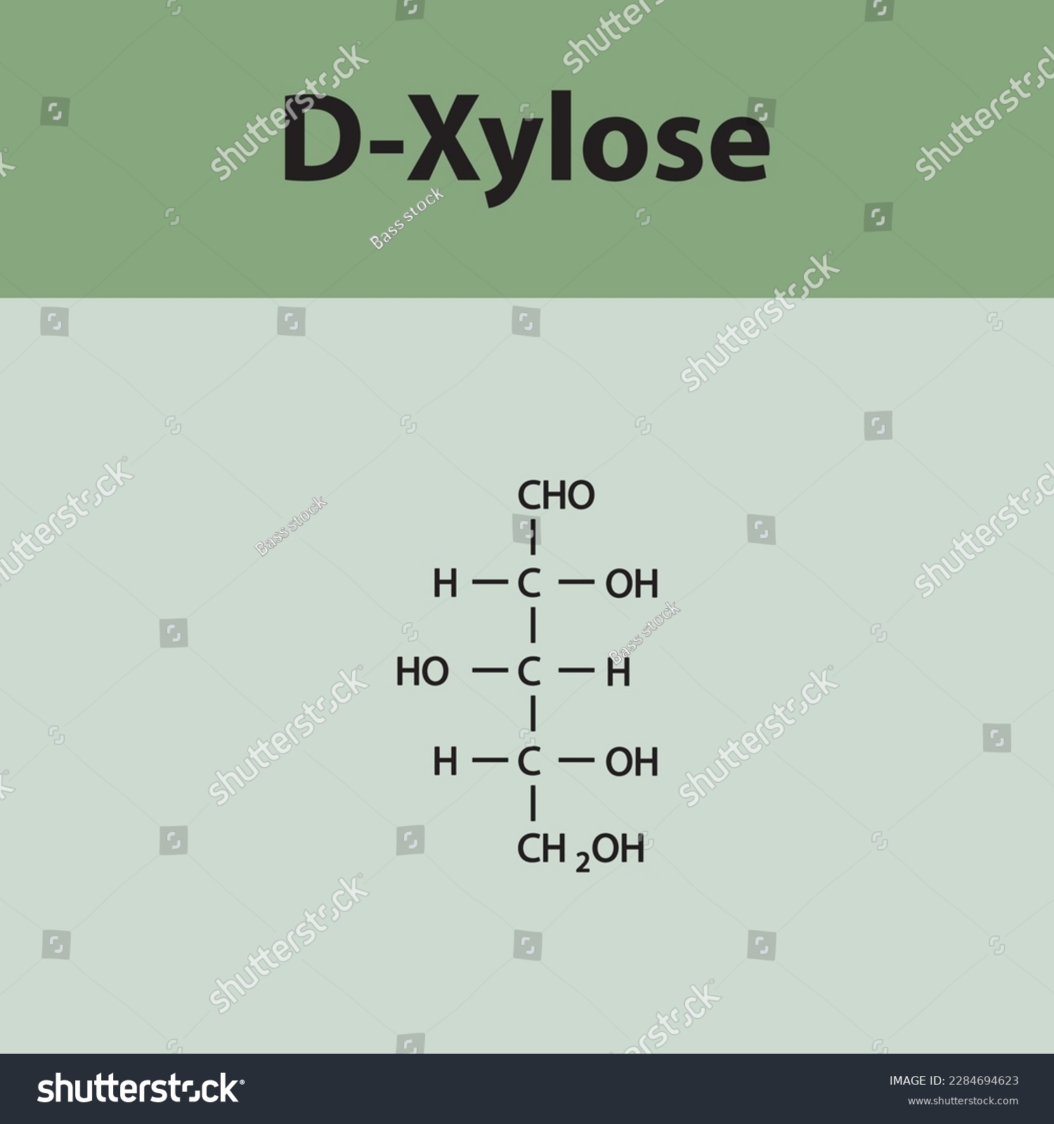 Straight Chain Form Chemical Structure D-xylose Stock Vector (Royalty Free) 2284694623 ...