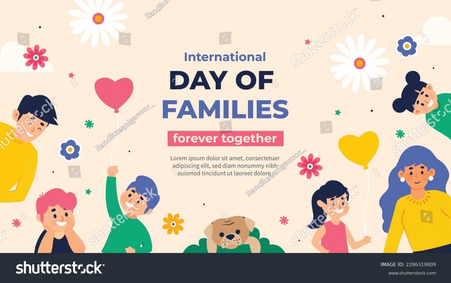 International Day Families International Day Family Stock Vector ...