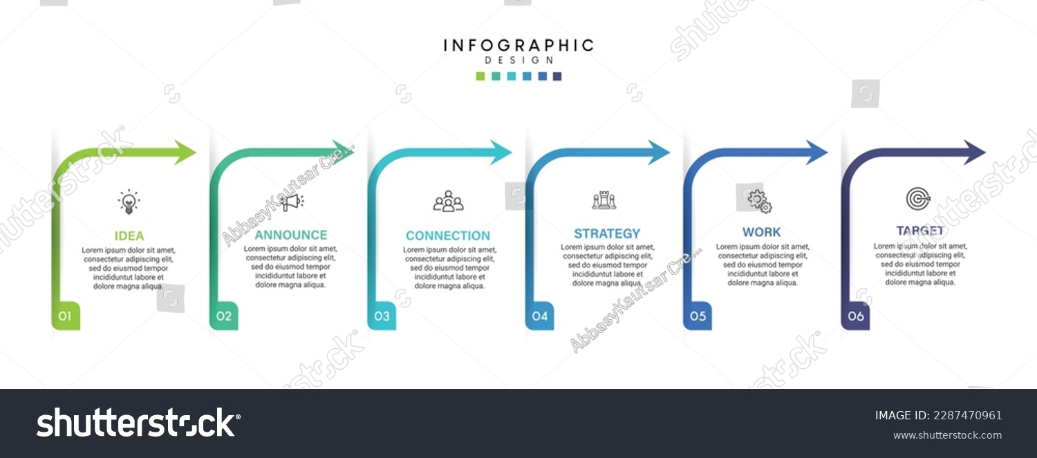 Steps Business Data Visualization Timeline Process Stock Vector ...